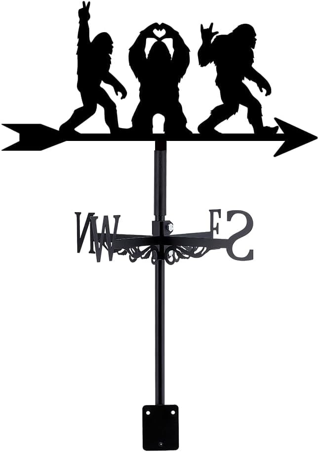 Iron Sasquatch Weathervane Peace and Love Wind Vane Weathercock Metal ...