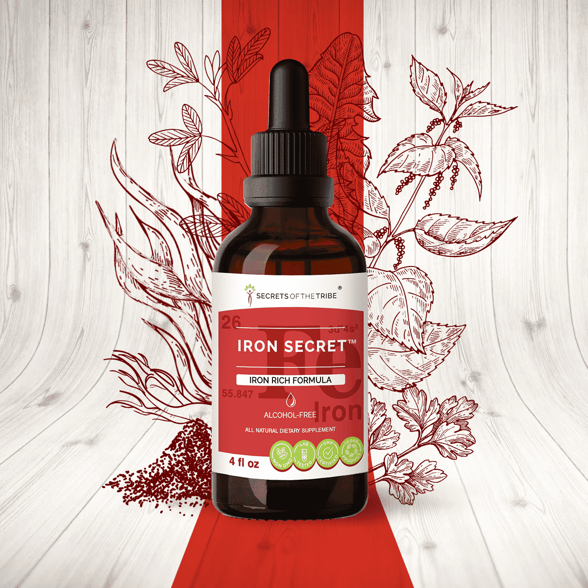 Secrets Of The Tribe Iron Secret Blend Tincture Dietary Supplement ...