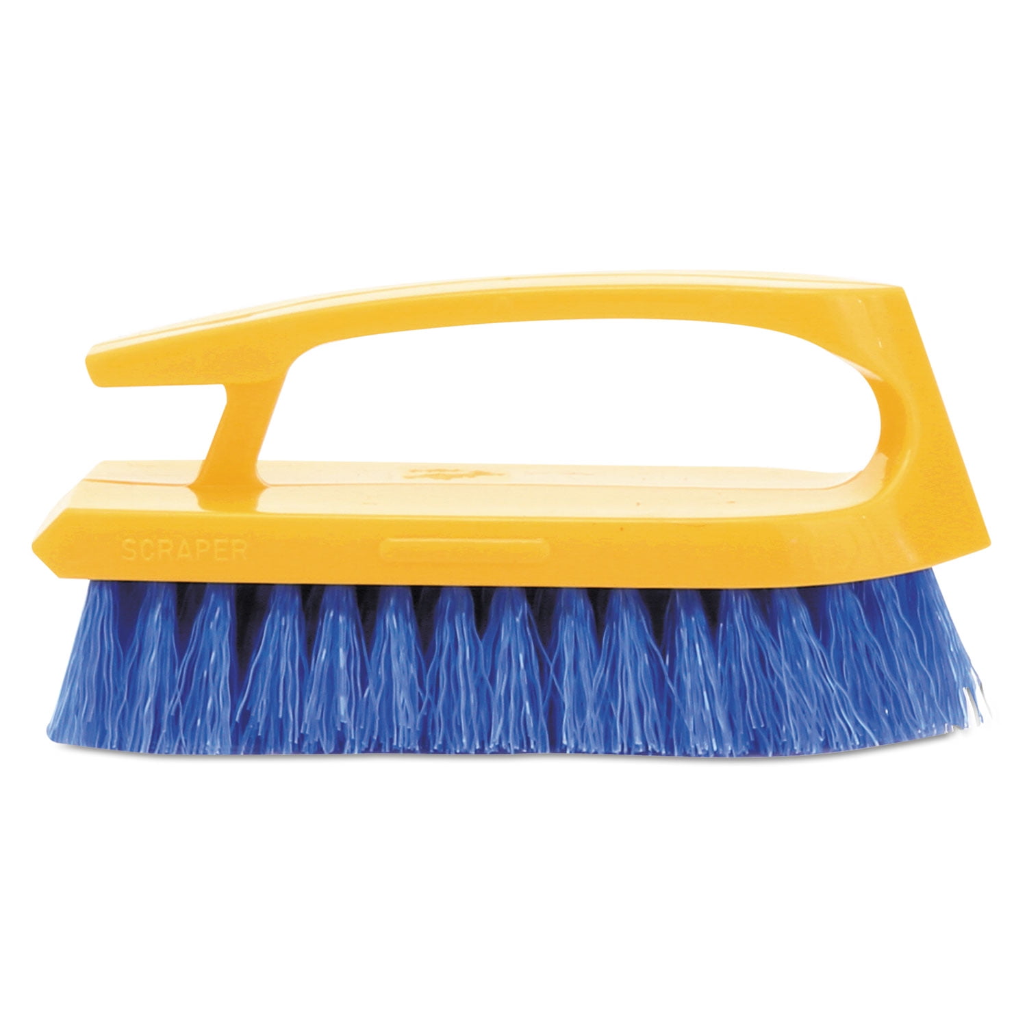 Iron-Shaped Handle Scrub Brush, Blue Polypropylene Bristles, 6" Brush ...