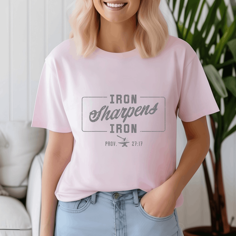 Iron Sharpens Iron Christian Men Bible Scripture Gym Workout - Walmart.com