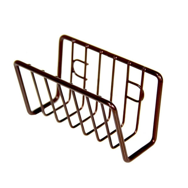 Iron Sink Sponge Rack with Durable Surface and Suction Cups to Prevent ...