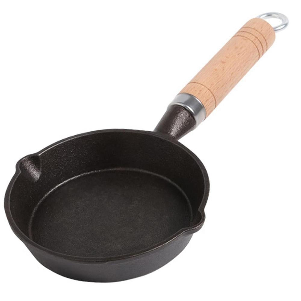 Iron Small Egg Pan | Cast Iron Skillet Frying Pan with Dual Drip-Spouts ...