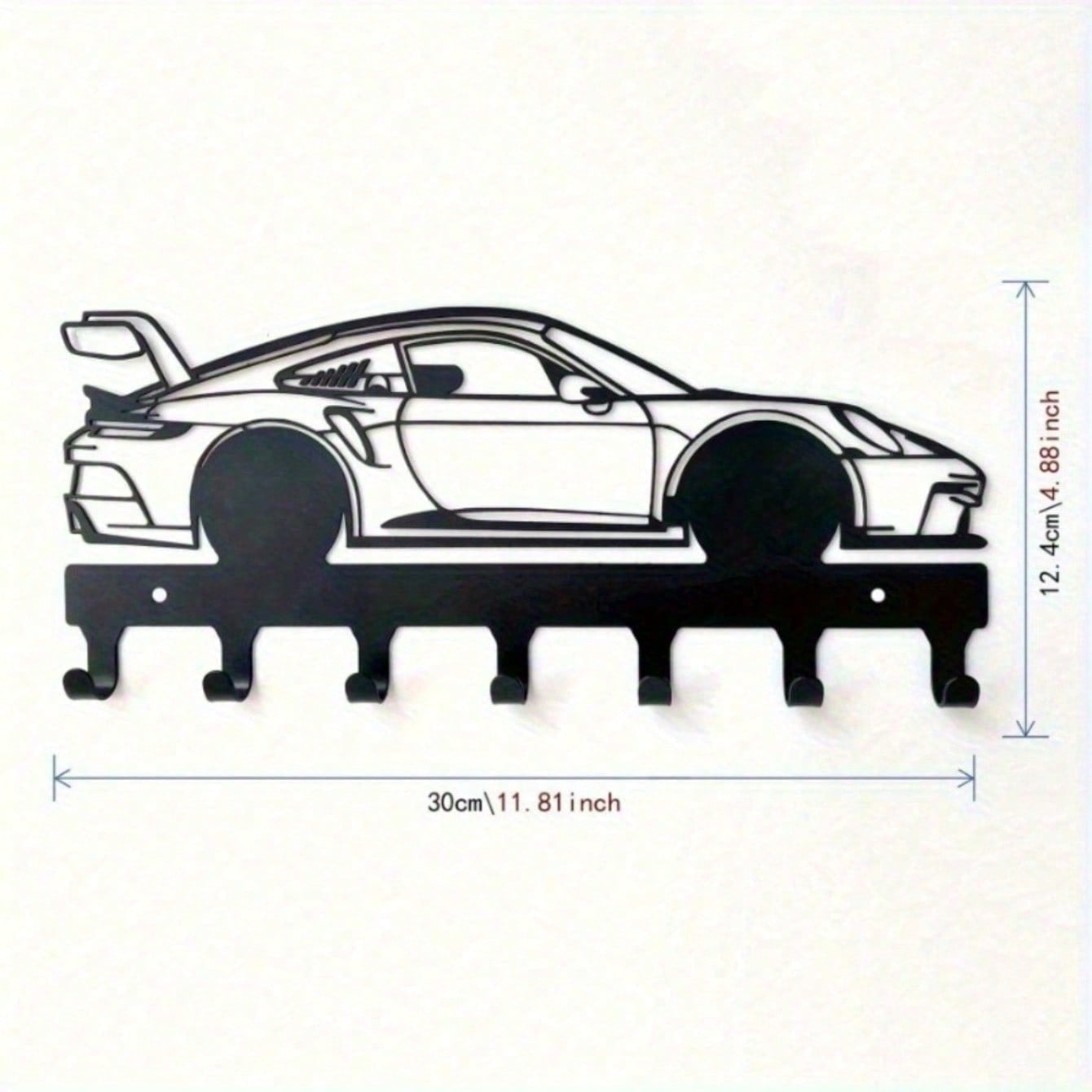 Iron Sports Car Shaped Hook Decor Industrial Style Car Theme Wall ...