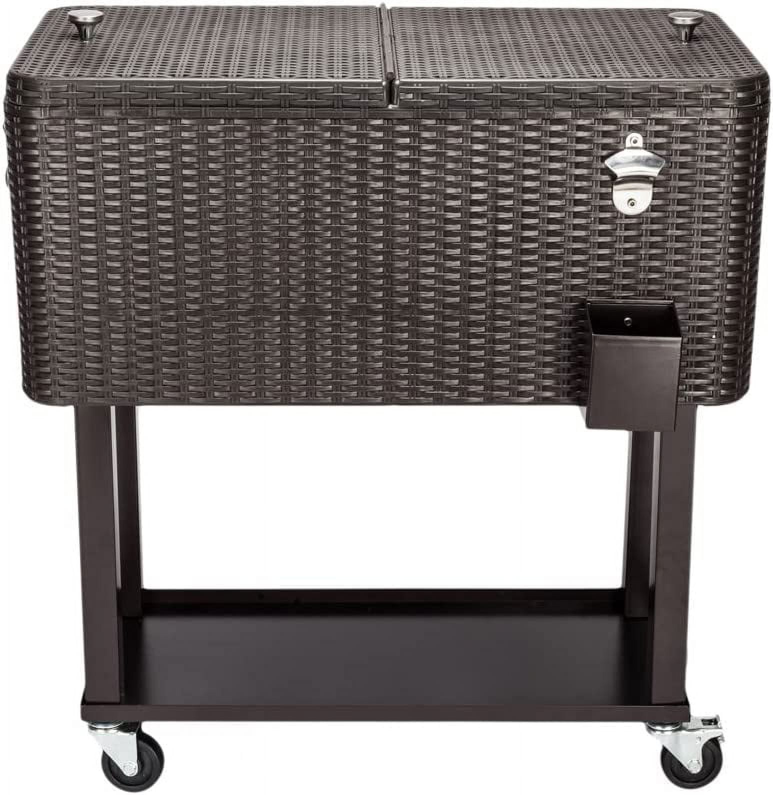 Iron Spray Cooler - Portable Patio Party Bar Drink Cooler Cart with ...