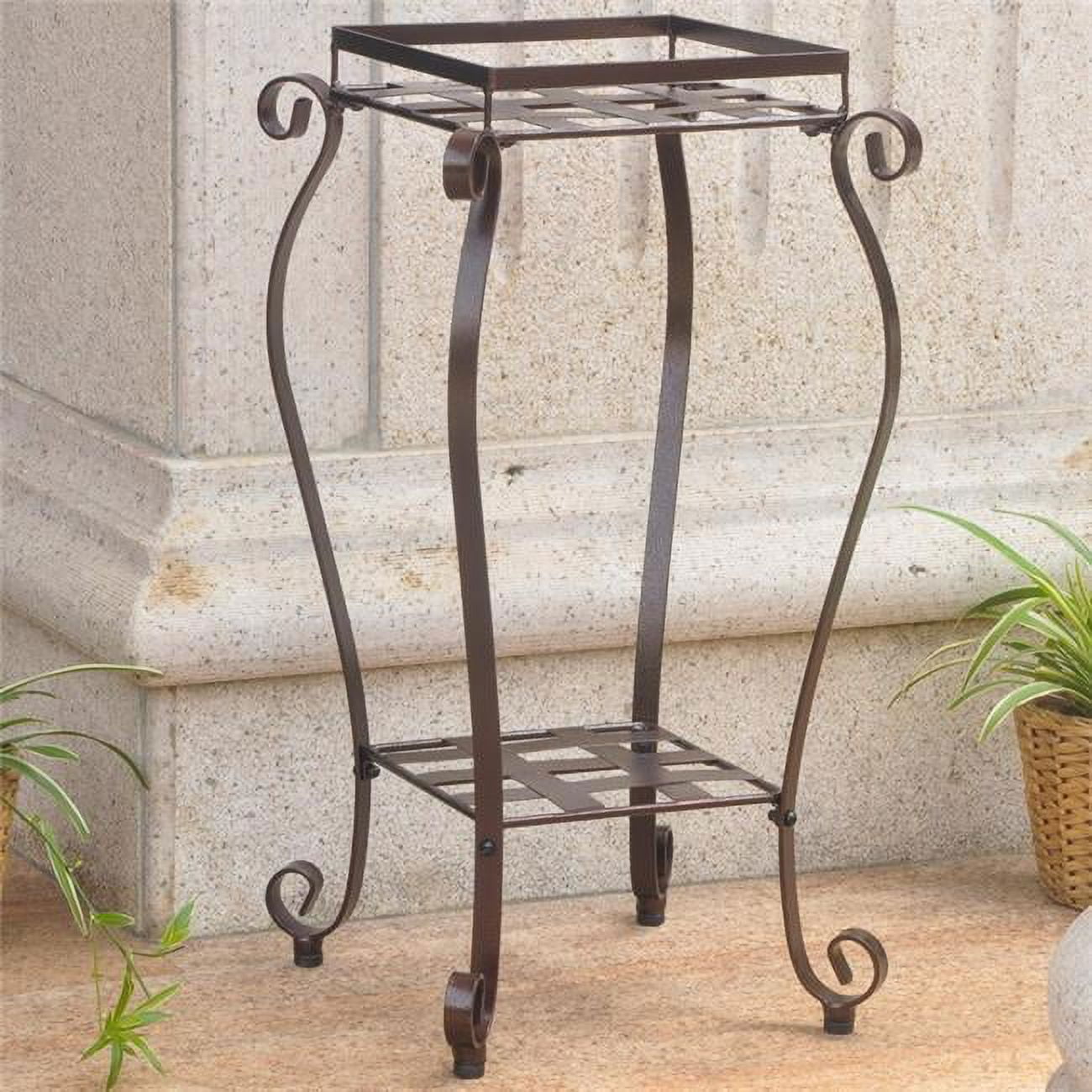 Iron Square Plant Stand, Bronze - Walmart.com