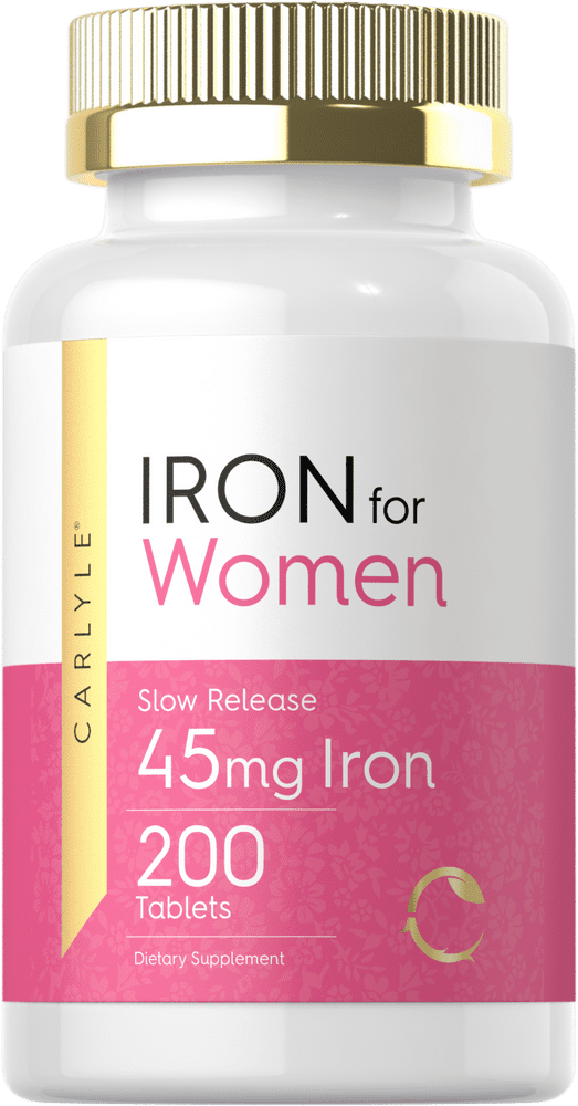 Carlyle Iron Supplement for Women 45mg | Extended Release | 200 Slow ...