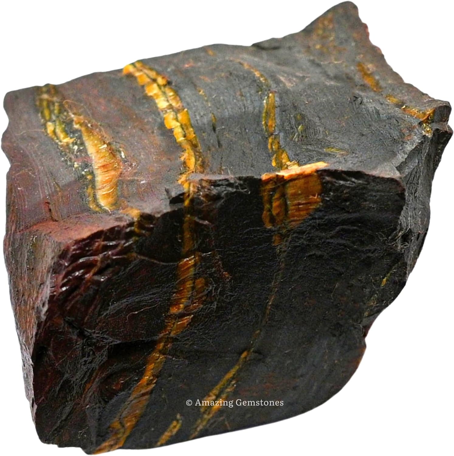 Iron Tiger Eye Crystal Raw Stones (2 Pieces) - Walmart.com