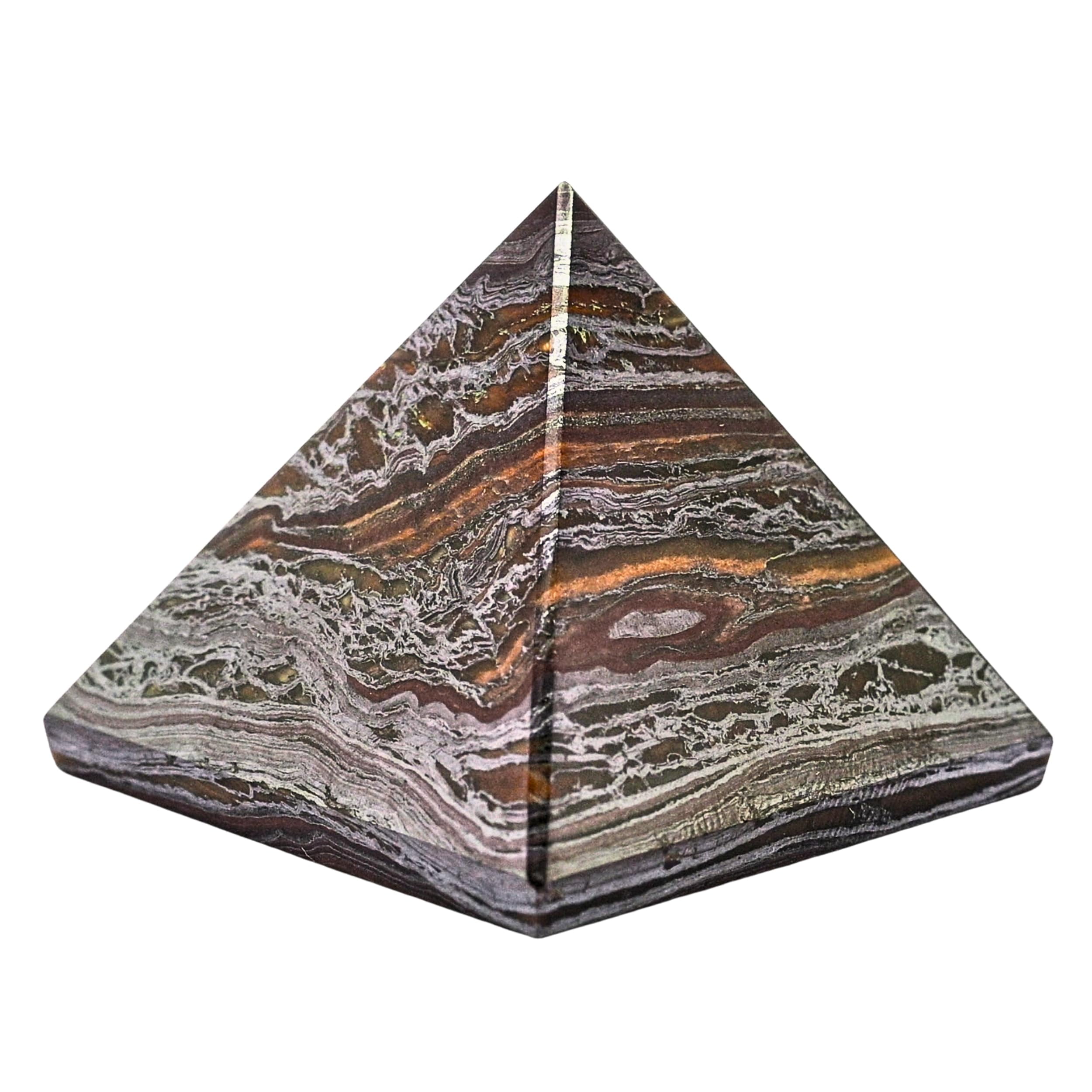 Iron Tiger Eye Pyramid Crystal Healing Stones - 1.5" Pyramid - Walmart.com