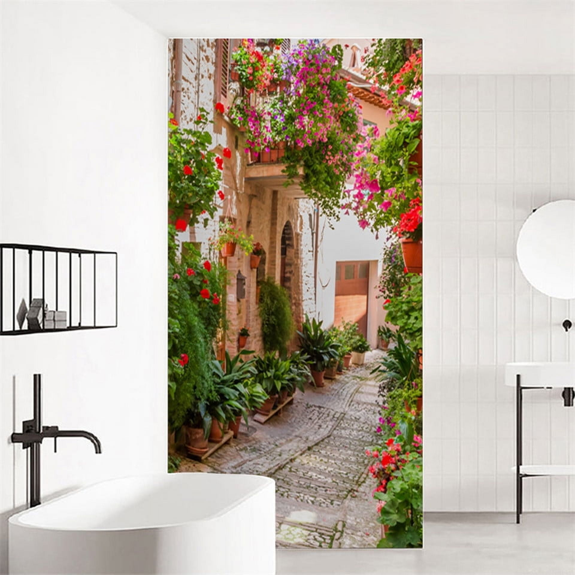 Iron Tower Landscape Door Wallpaper Vinyl Adhesive Waterproof Wall ...