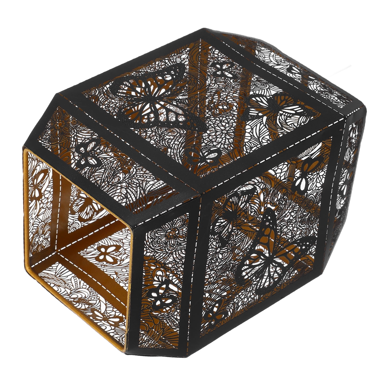 Iron Tree Shadow Lamp Shade Chandelier Lampshade Square Black - Walmart.com