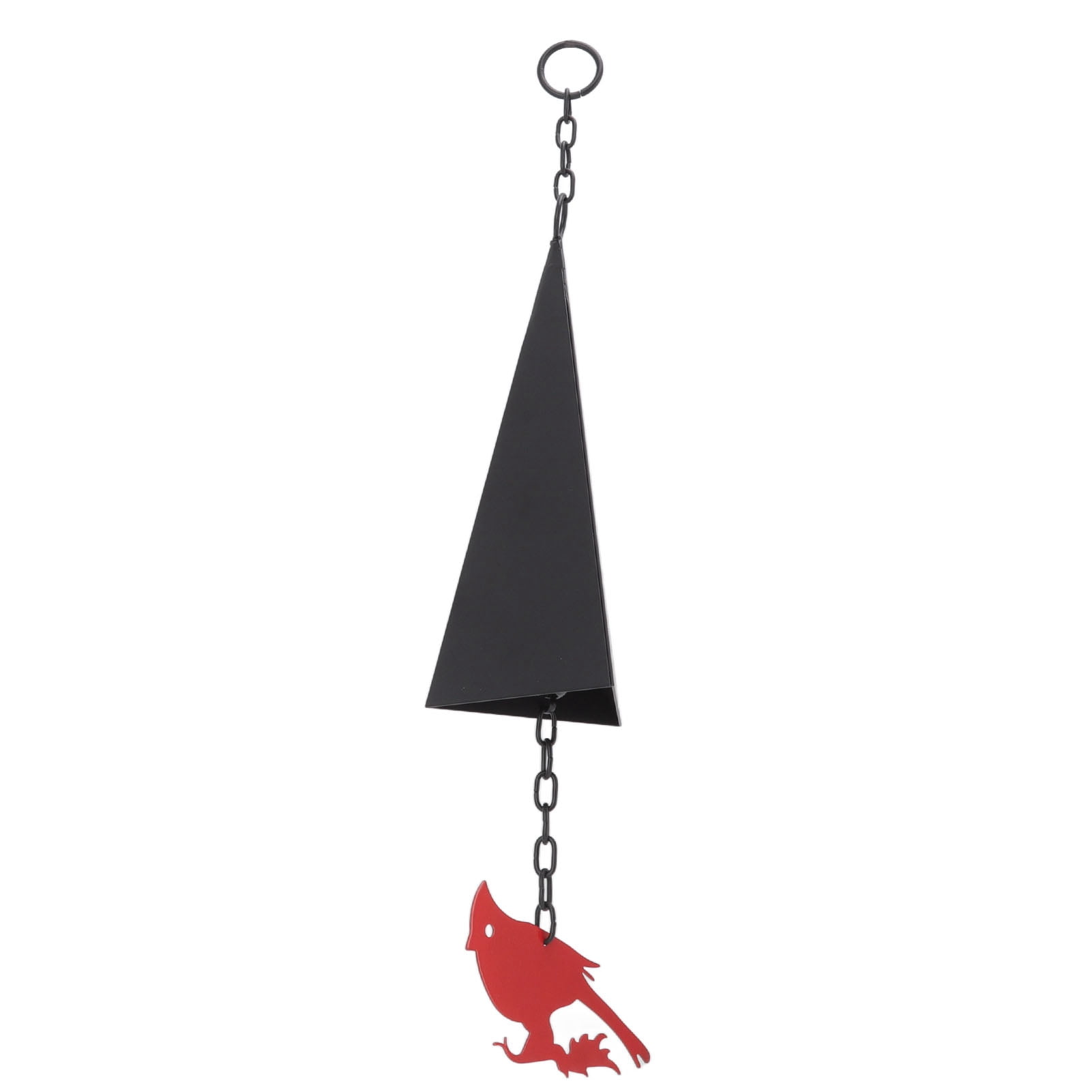 Iron Triangle Wind Bell with Red Bird North Country Wind Chimes Indoor ...