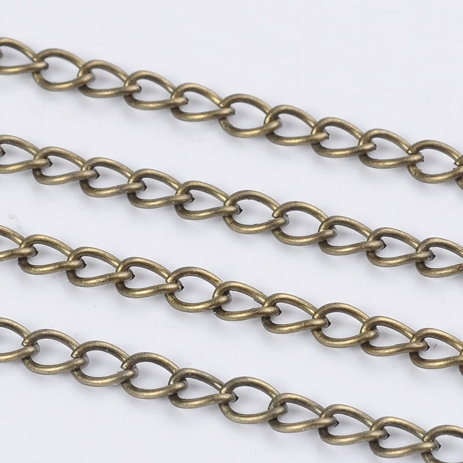Iron Twisted Chains Curb Chains Unwelded with Spool Antique Bronze 5x3 ...