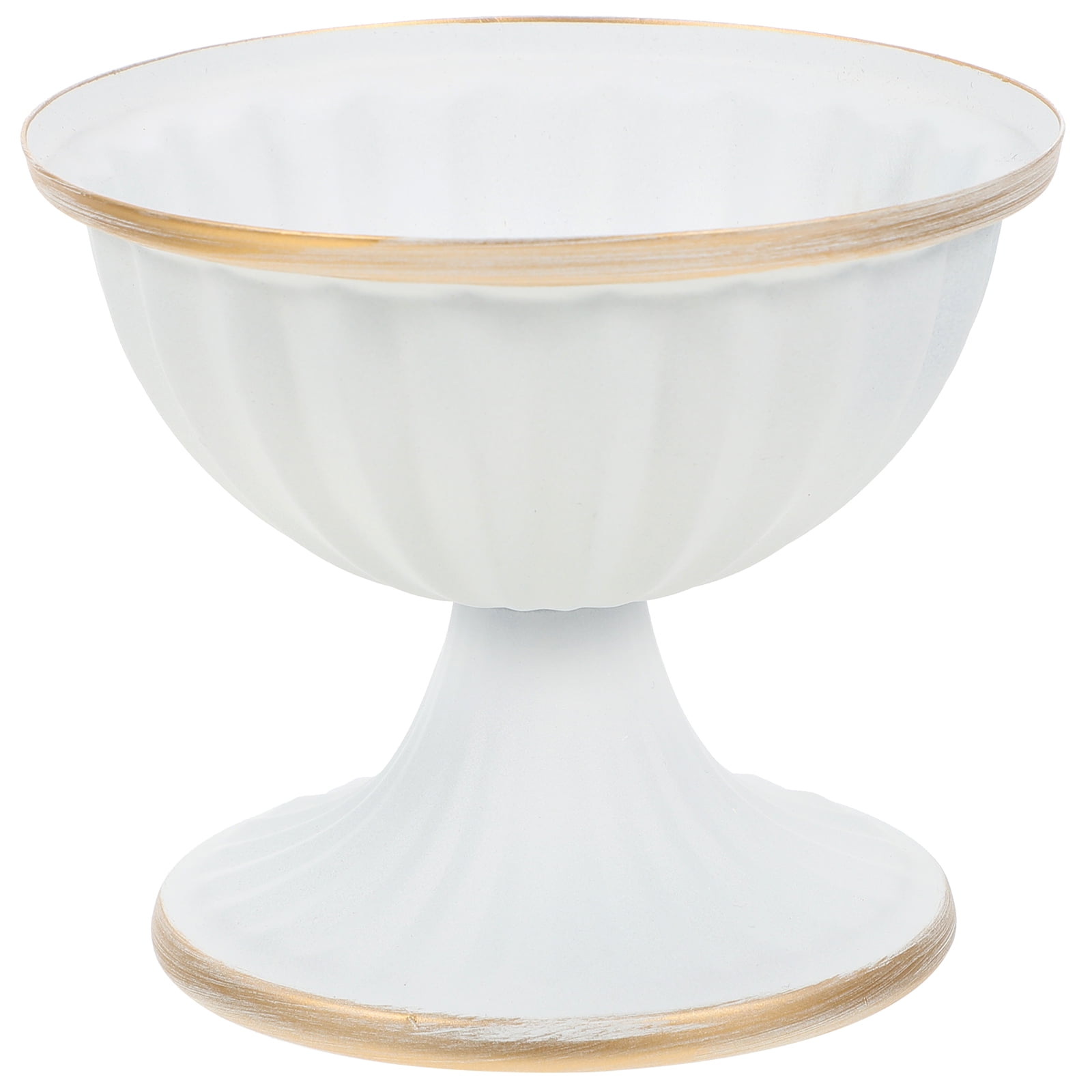 Tineasur White Iron Flower Pot Vintage Decorative Vase for Wedding ...