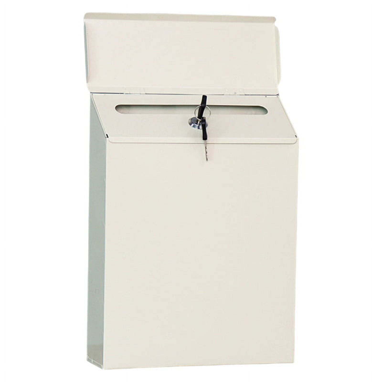 Iron Vertical Modern Mailbox Locking Letter Drop Box Durable Key ...