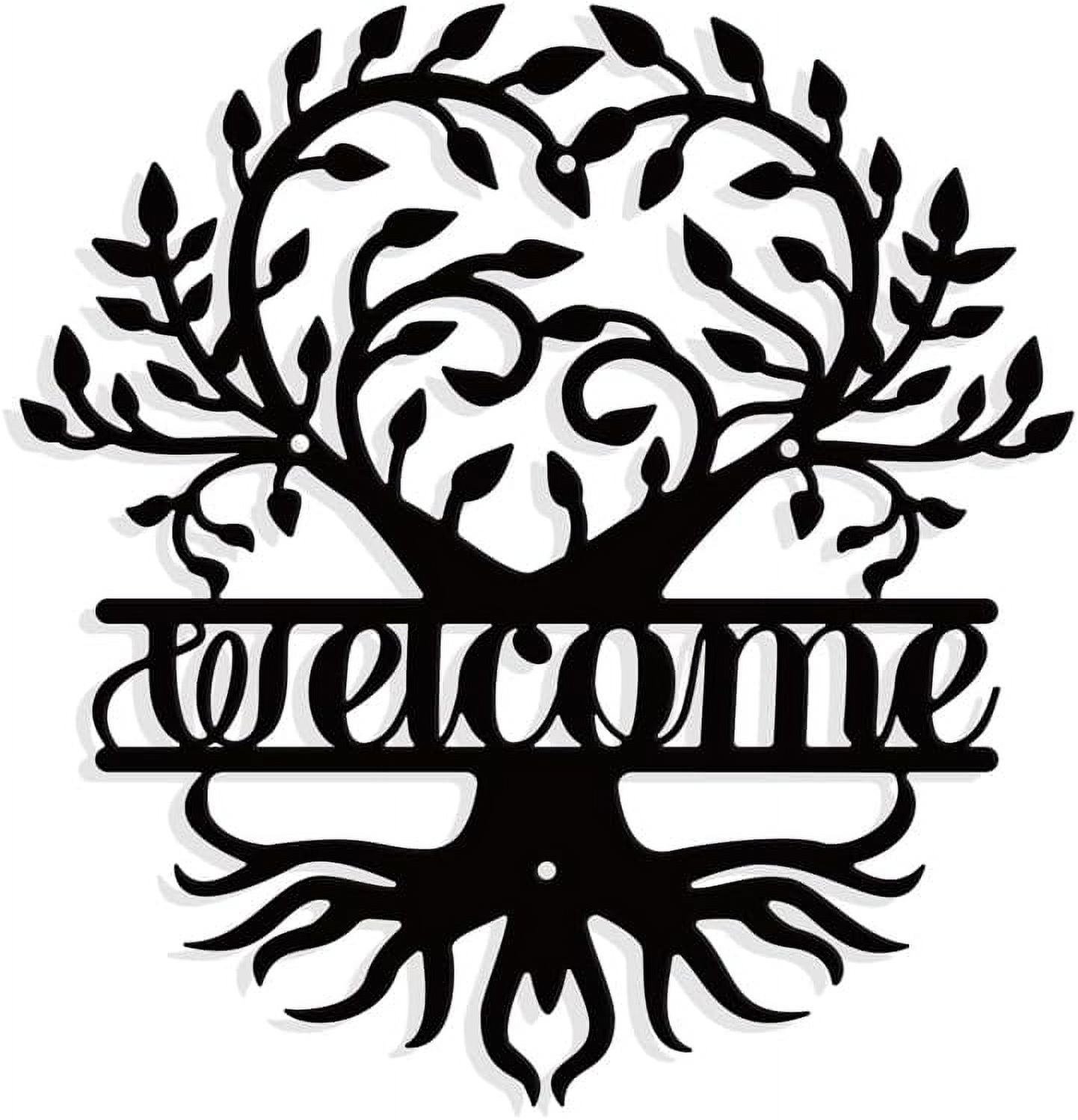 Iron Wall Art Decorations for Front Porch Living Room Kitchen Matte ...