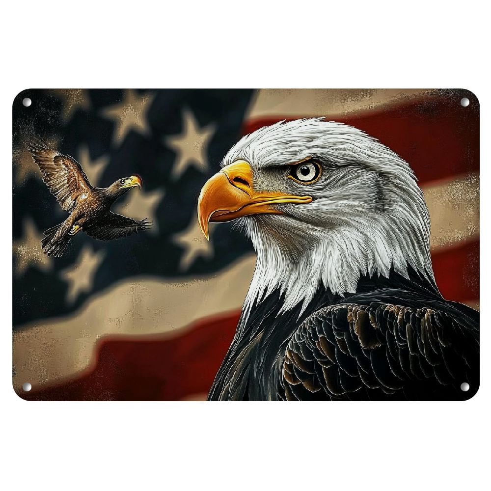 Iron Wall Art Panel - 12x8 Inch Anti - Bending Metal Tin Sign with Fake ...