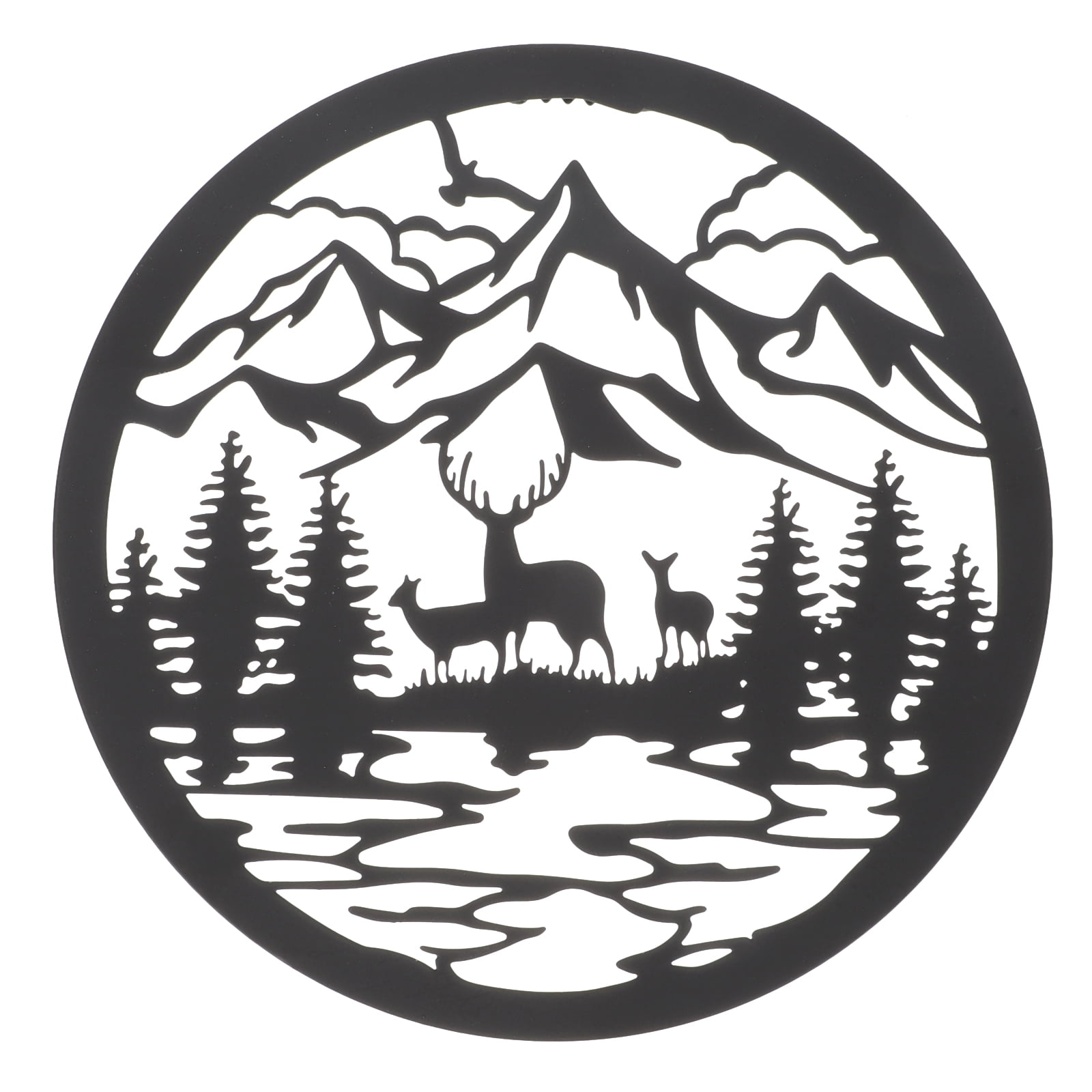 Iron Wall Decoration Circular Hanging Art Indoor Outdoor Metal ...