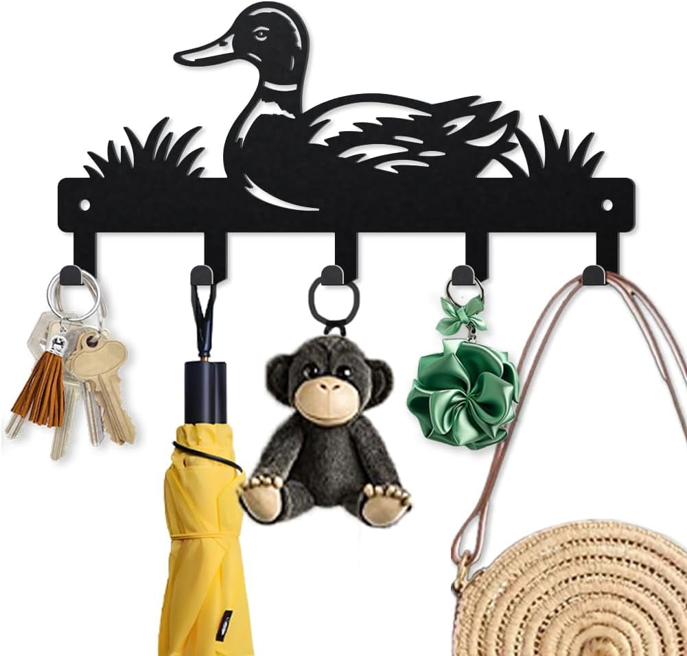 Iron Wall Mounted Hook Hangers Decorative Organizer Rack with Screws 5 ...