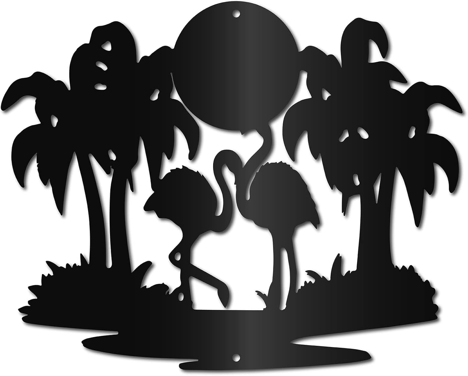 Iron Wall Signs Metal Art Wall Decoration Coconut Tree for Living Room ...