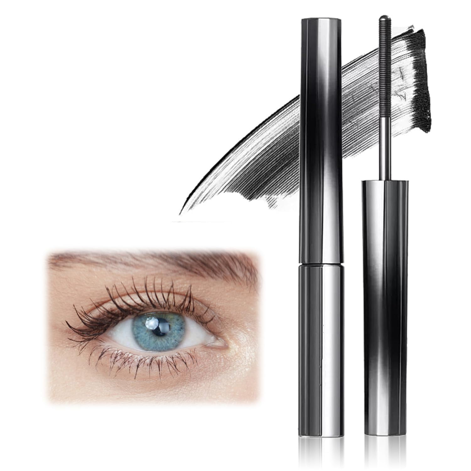 Iron Wand Mascara, Metal Wand Mascara, 3D Curling Eyelash Iron, Metal ...