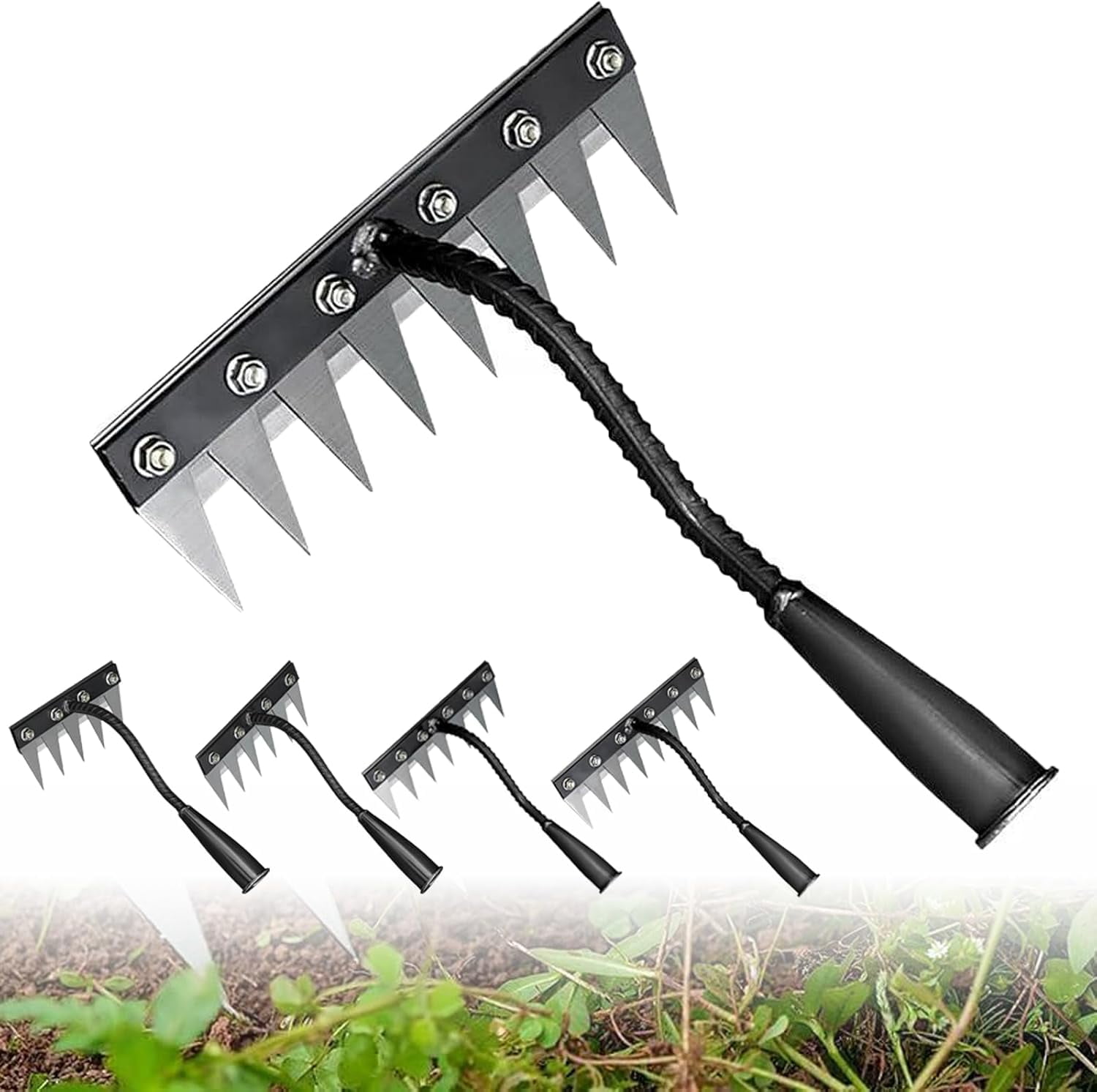 Iron Weed Rake 2.0, Upgraded Multifunctional Weed Artifact, Soil ...