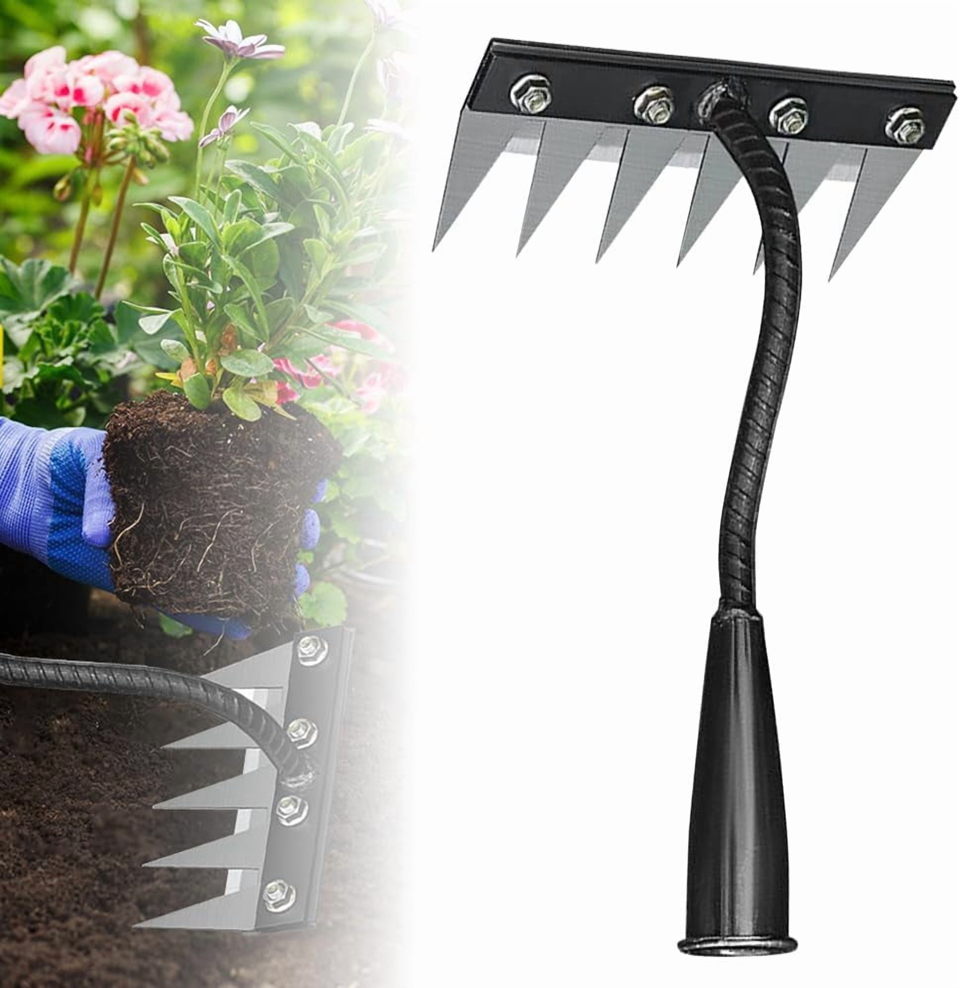 Iron Weeding Rake 2.0, 2025 New 5/6/7/8 Teeth Carbon Steel Garden ...