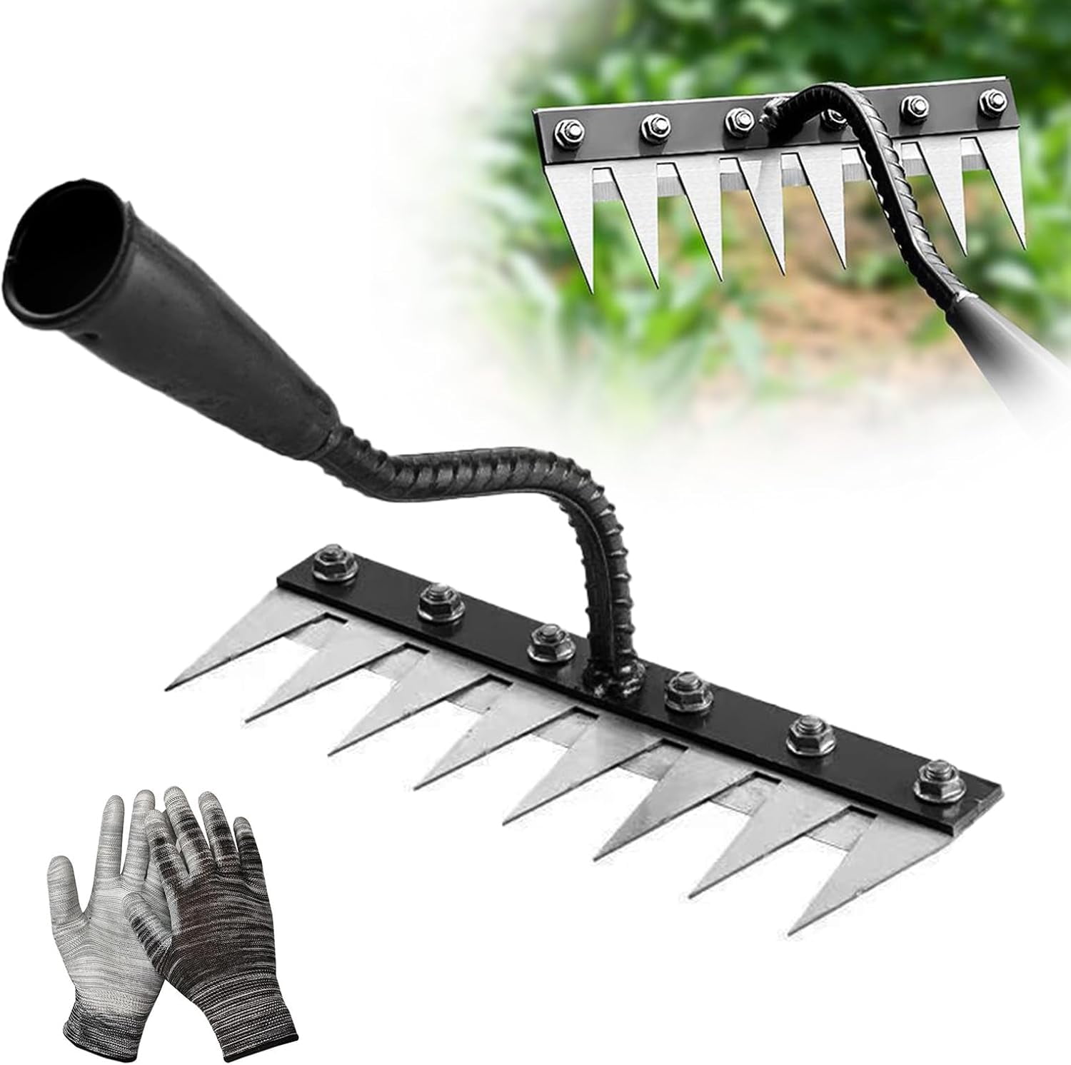 Iron Weeding Rake 2.0, Iron Rake for Gardening and Weedings, Heavy Duty ...