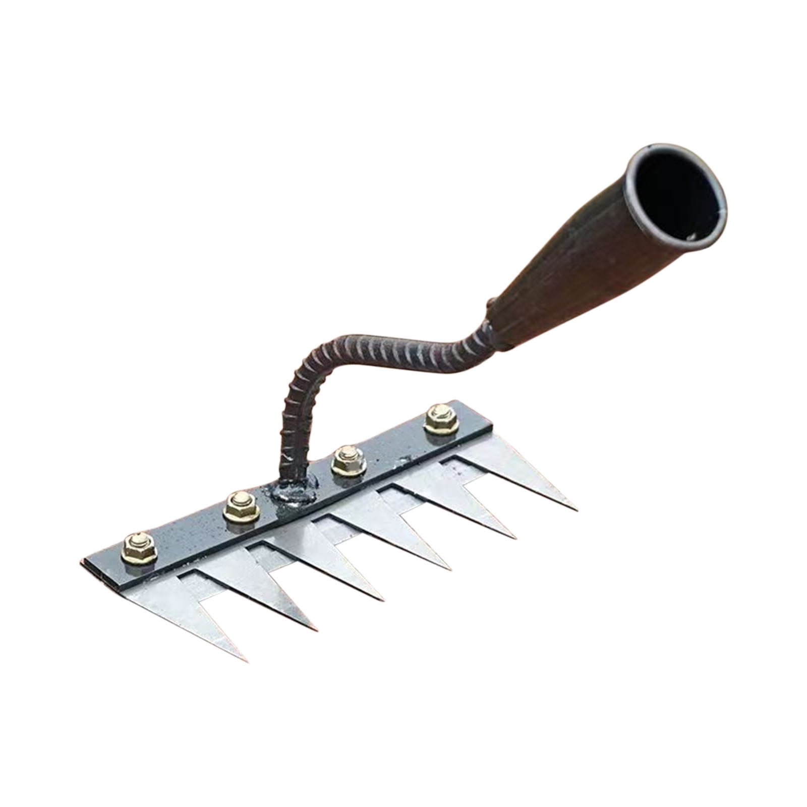 Iron Weeding Rake, 2025 New 5 Teeth Carbon Steel Garden Weeder Rakes ...