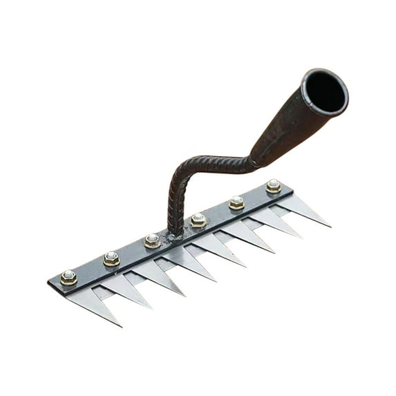 Iron Weeding Rake, 2025 New 8 Teeth Carbon Steel Garden Weeder Rakes ...