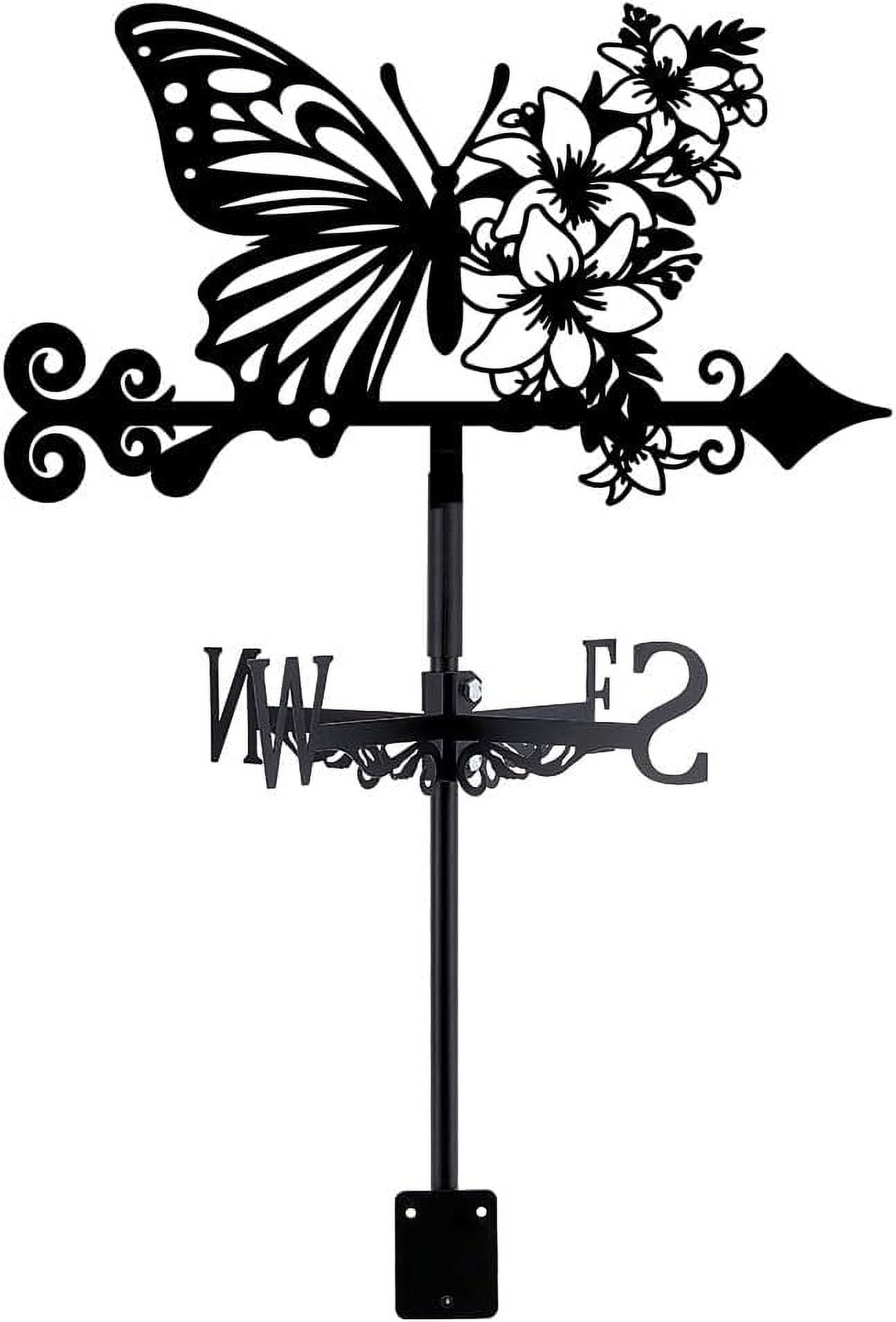 Iron Wind Direction Indicator 265x358mm Weathervane for Outdoor Garden ...