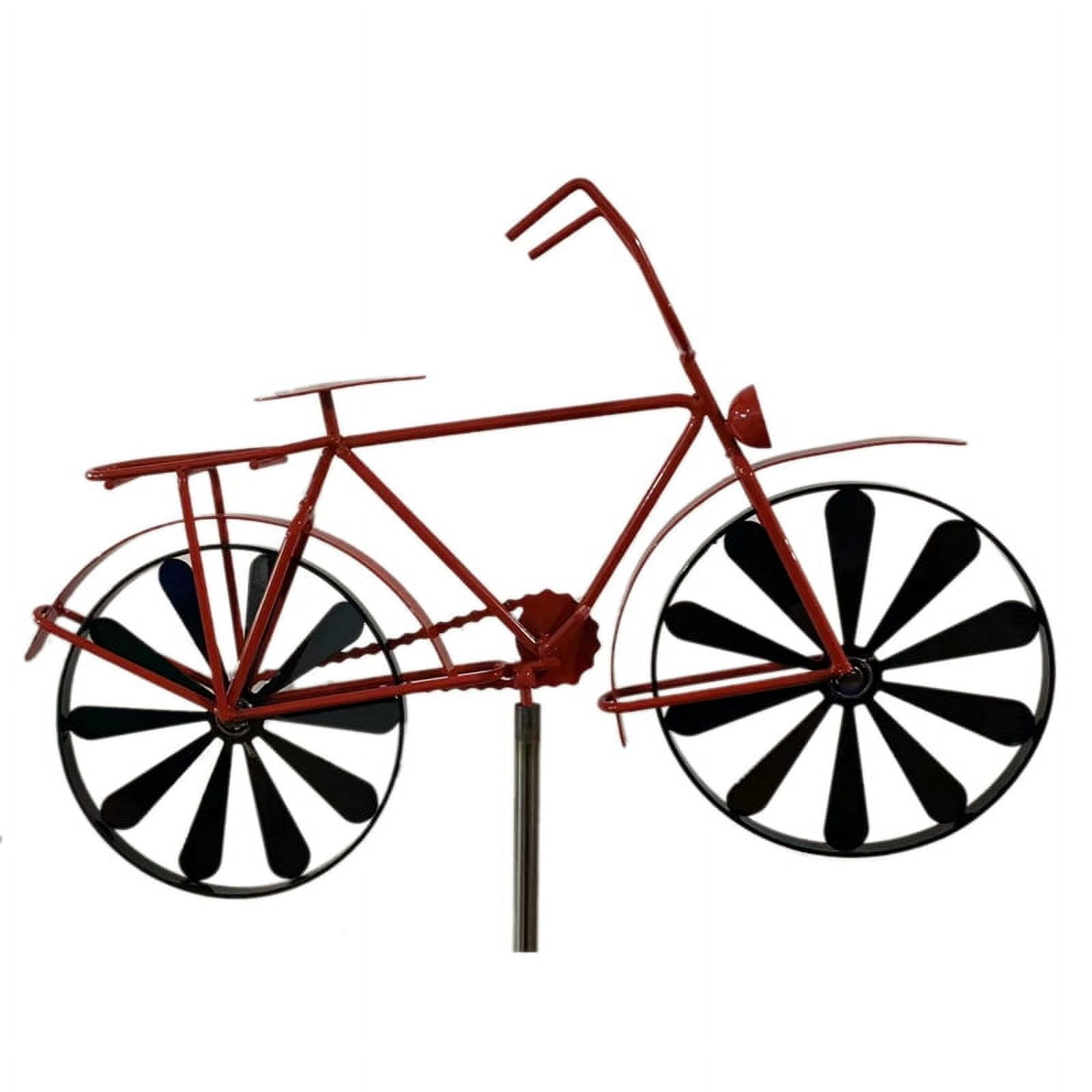 Iron Wind Spinner,51In H Bicycle Wind Spinners, Bike Stake Decoration ...