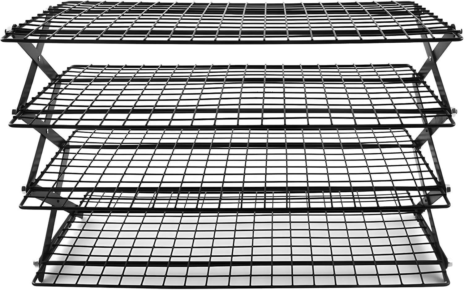 Iron Wire 4-Tier Cooling Racks Foldable, Stacking Baking Food Shelf ...