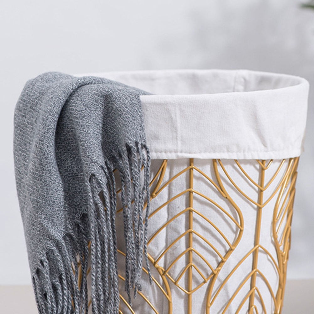 Iron Wire Storage Basket Laundry Basket Sundries Storage Holder For ...