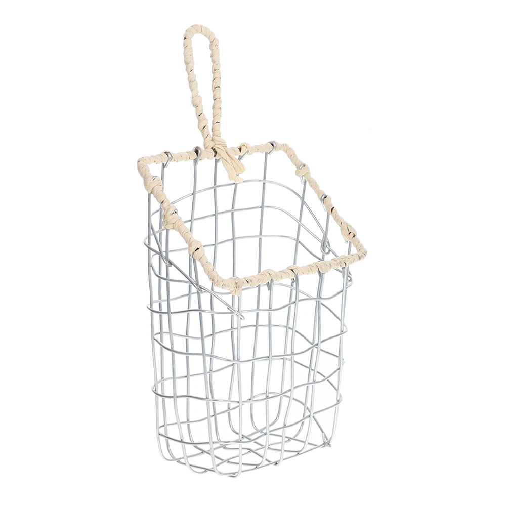 Iron Wire Storage Basket Multi-Purpose Basket Fruit Basket Wall Hanging ...