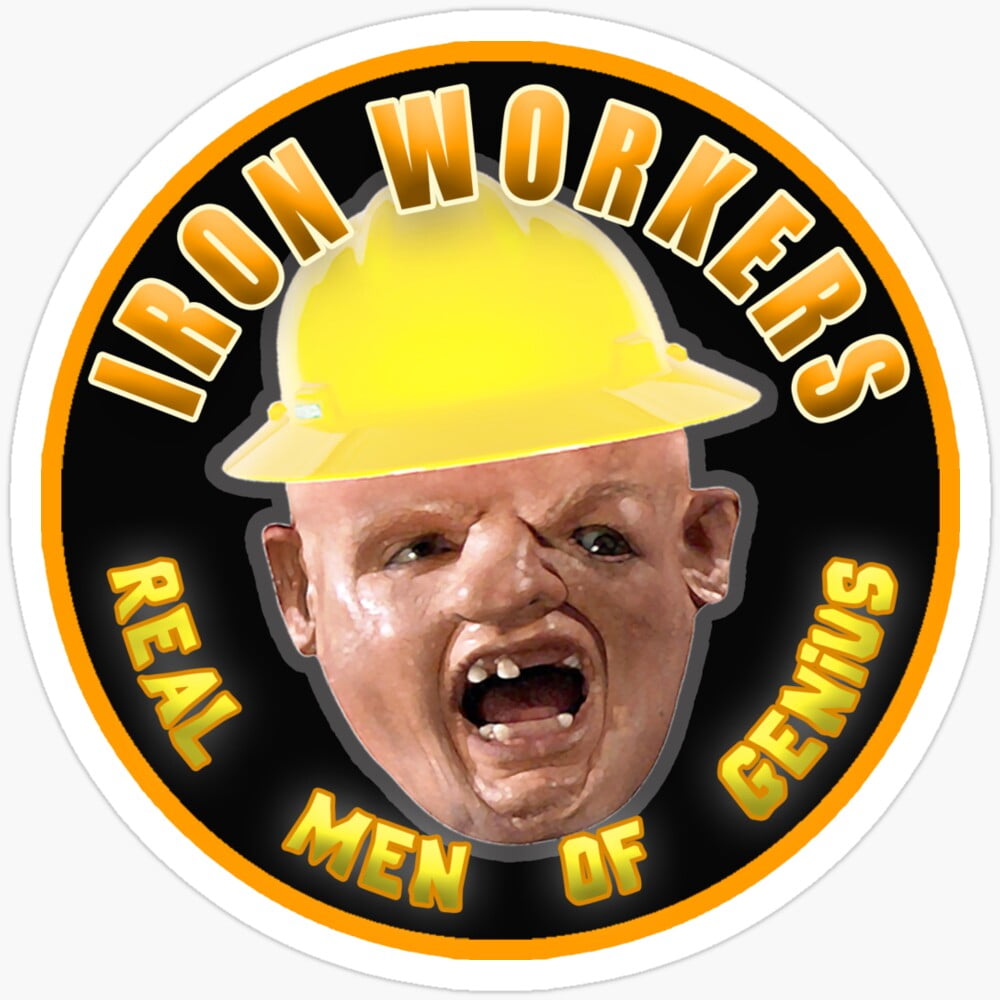 Iron Workers - Real Men Sticker Phone Decal Water Bottle Stickers Car ...