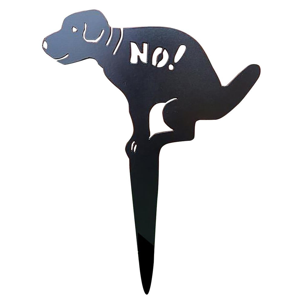 Iron Yard No Dog Pooping Sign Garden Decor Gently Stop Pooping Lawn ...