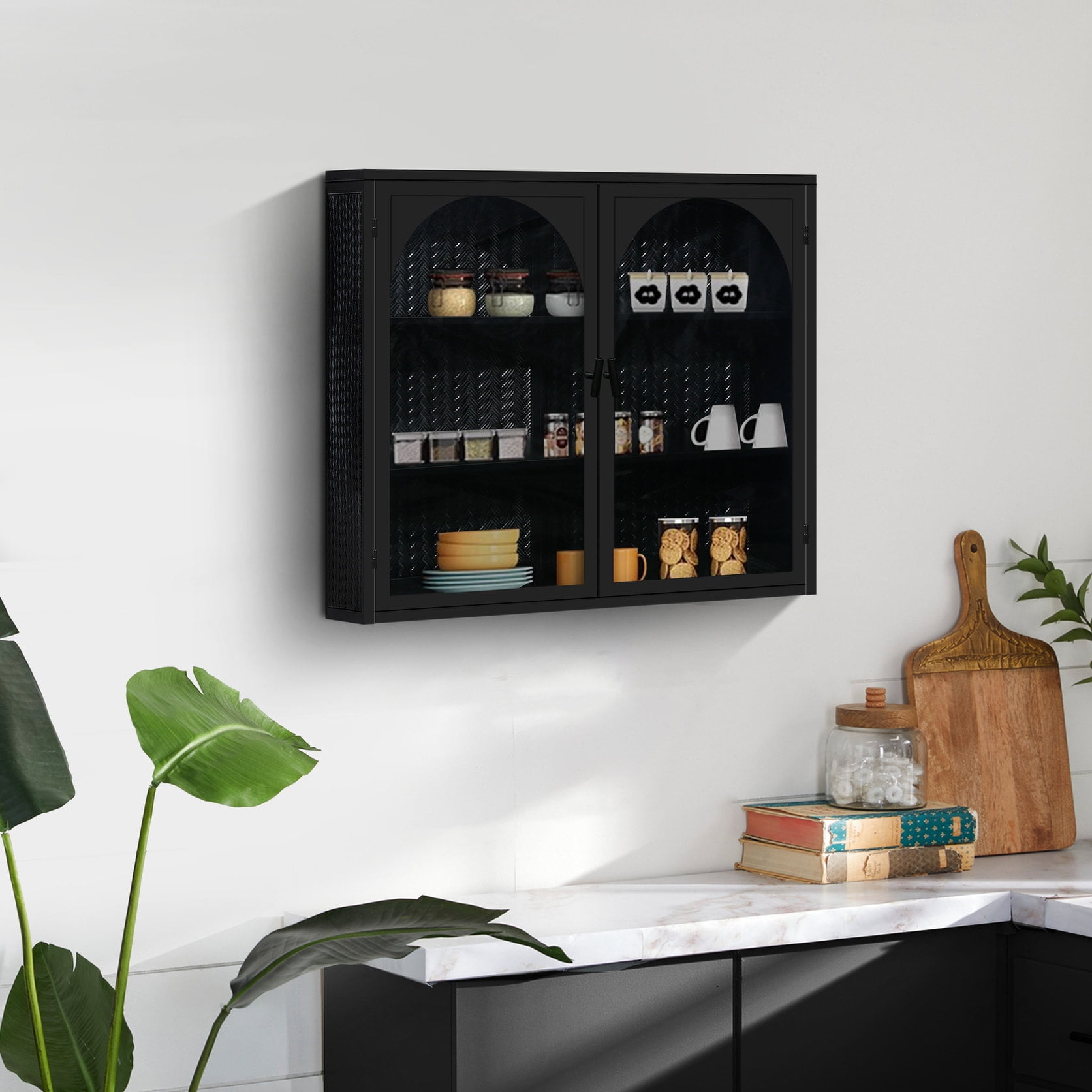 Iron and Tempered Glass Material | Wall-mounted to Maximize Room Layout ...