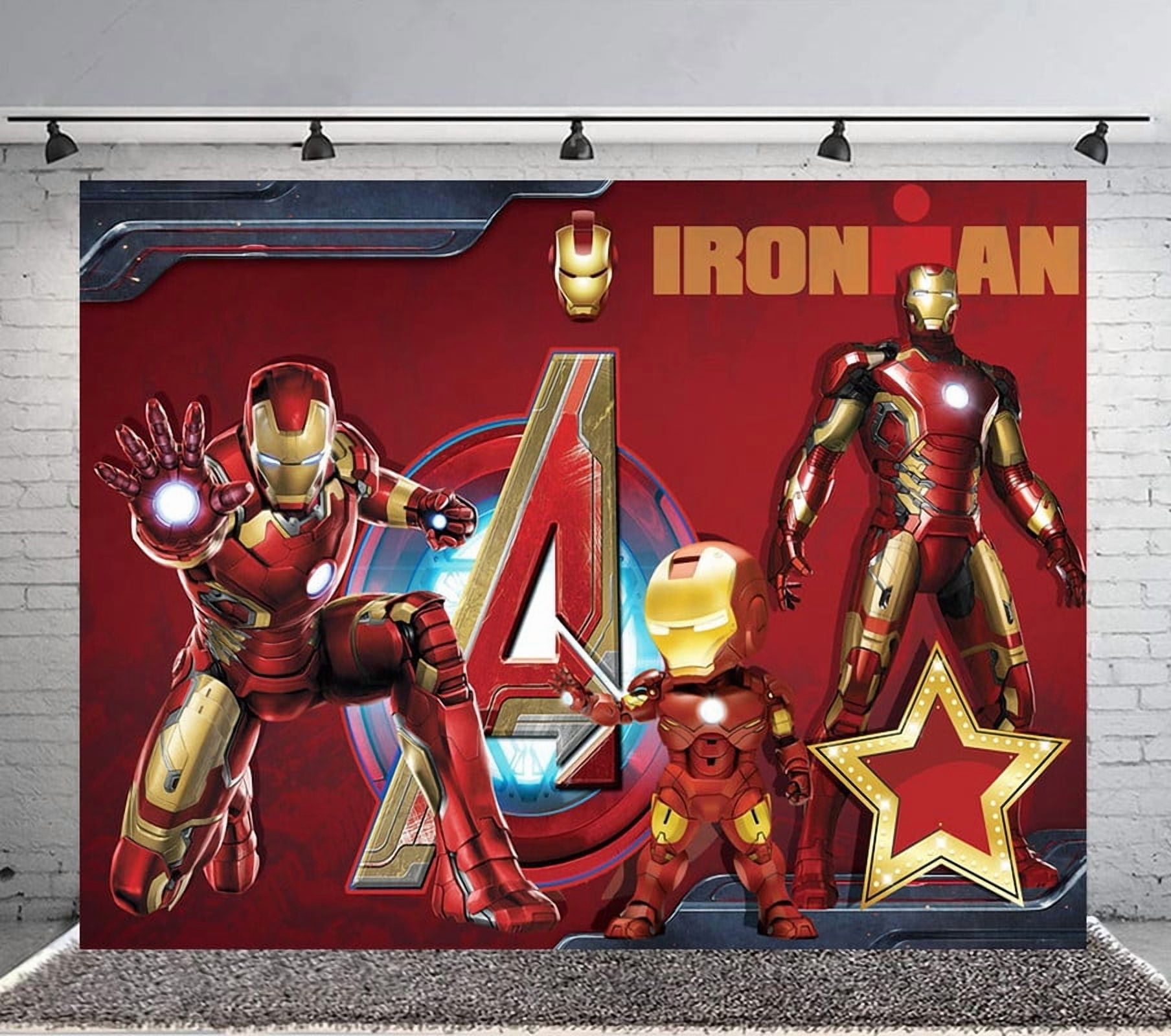 Iron man Backdrop Banner Party Supplies Poster Movie Theme Background ...