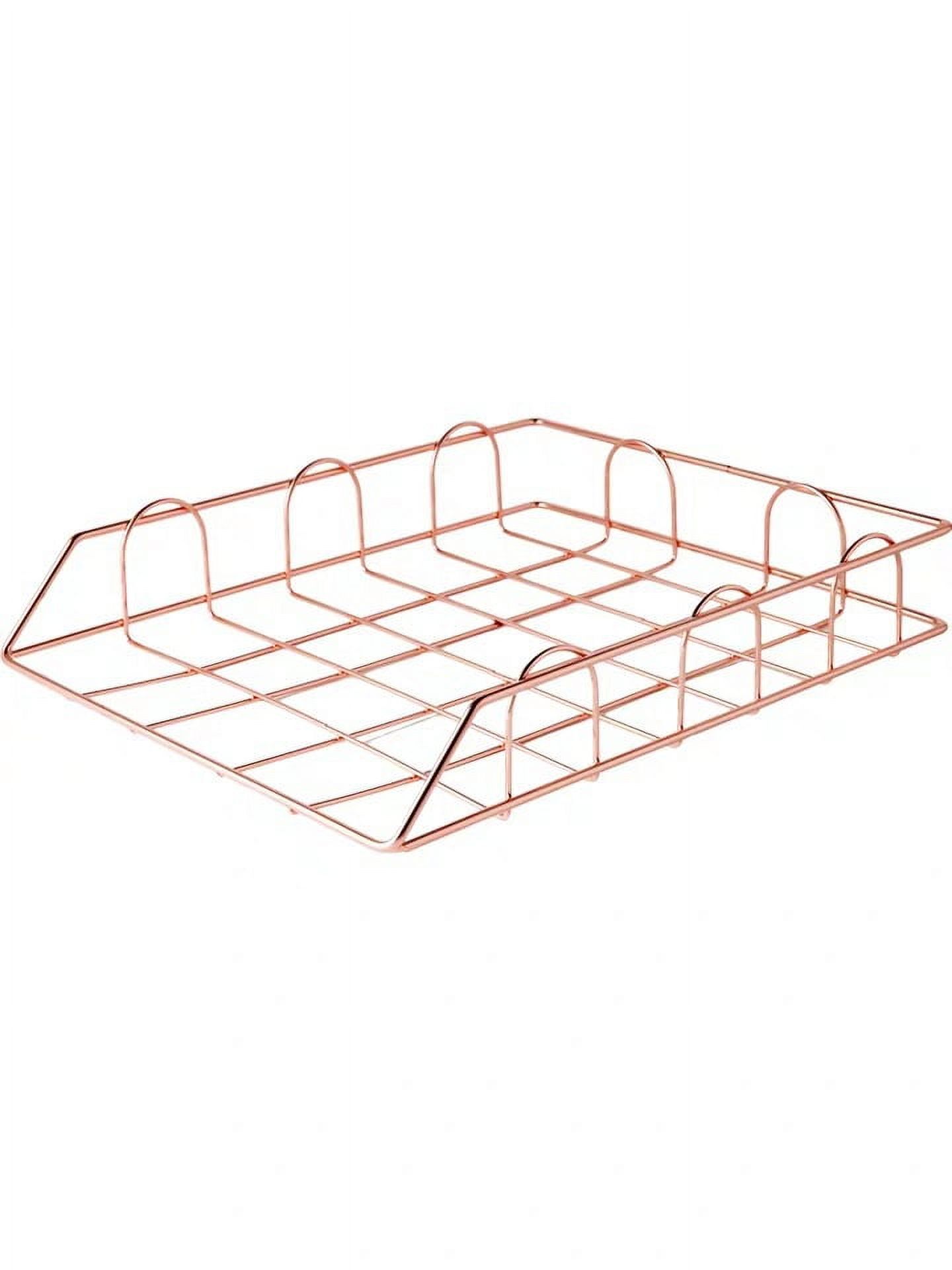 Iron metal A4 file organizer office storage file Blue overlapping ...