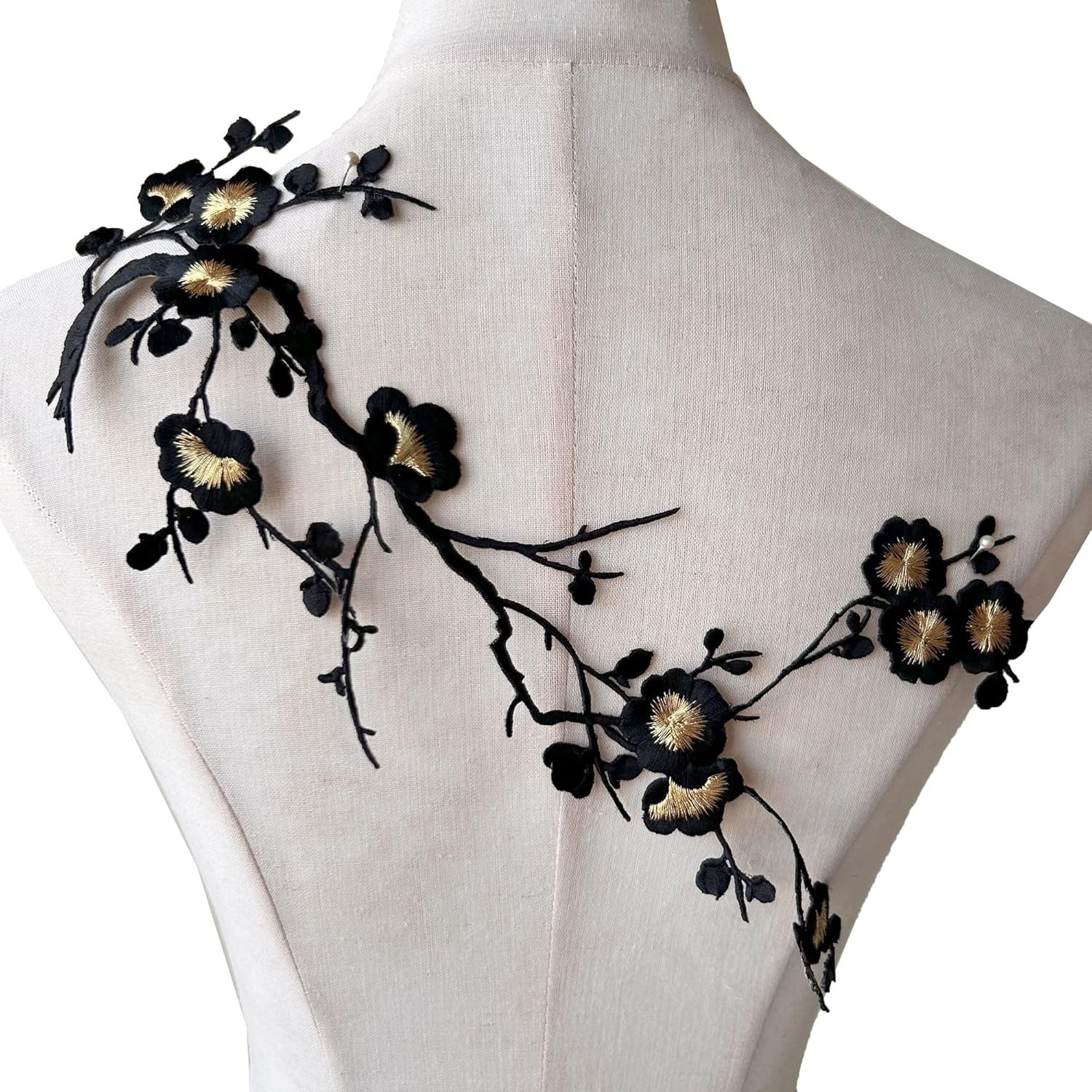 Iron on Blossom Plum Applique Patch Embroidery Flower Vines Appliques ...