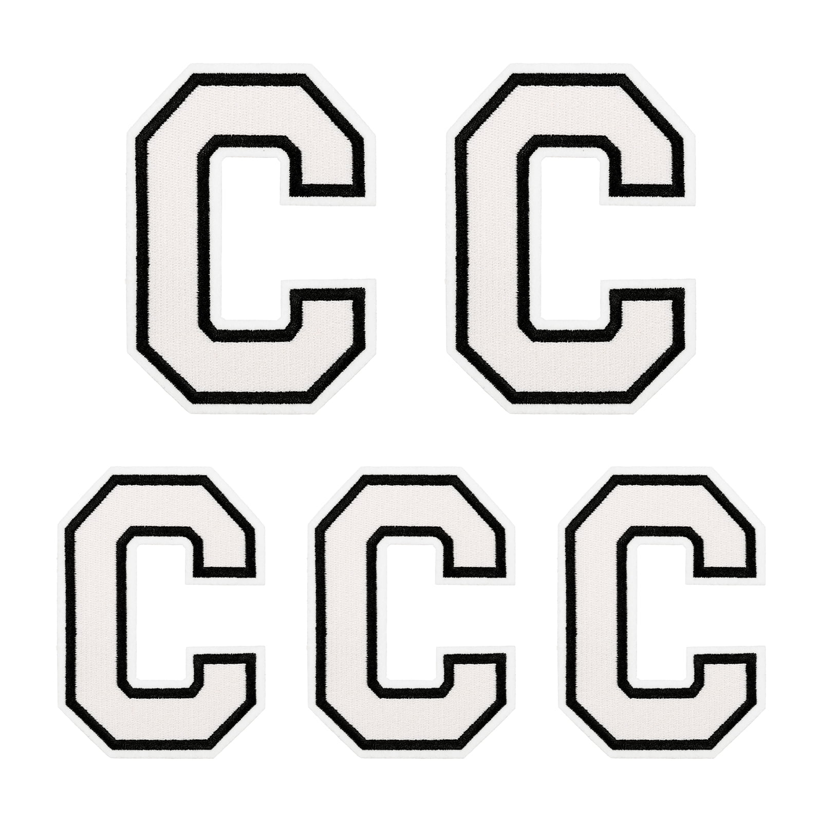 Iron on Letter 4.4"/3.1" Alphabet C Patches for Repairing Clothing DIY ...