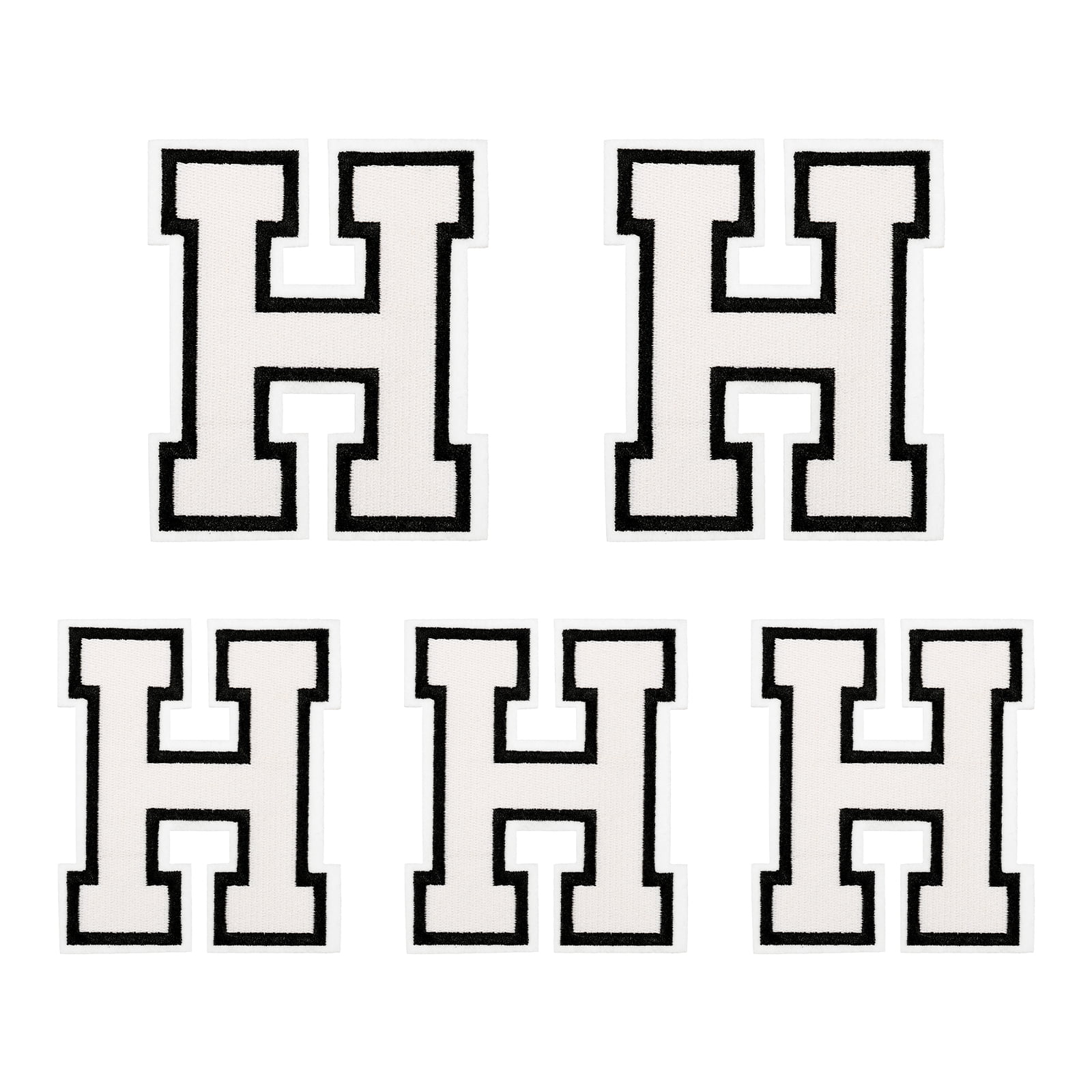 Iron on Letter 4.4"/3.1" Alphabet H Patches for Repairing Clothing DIY ...