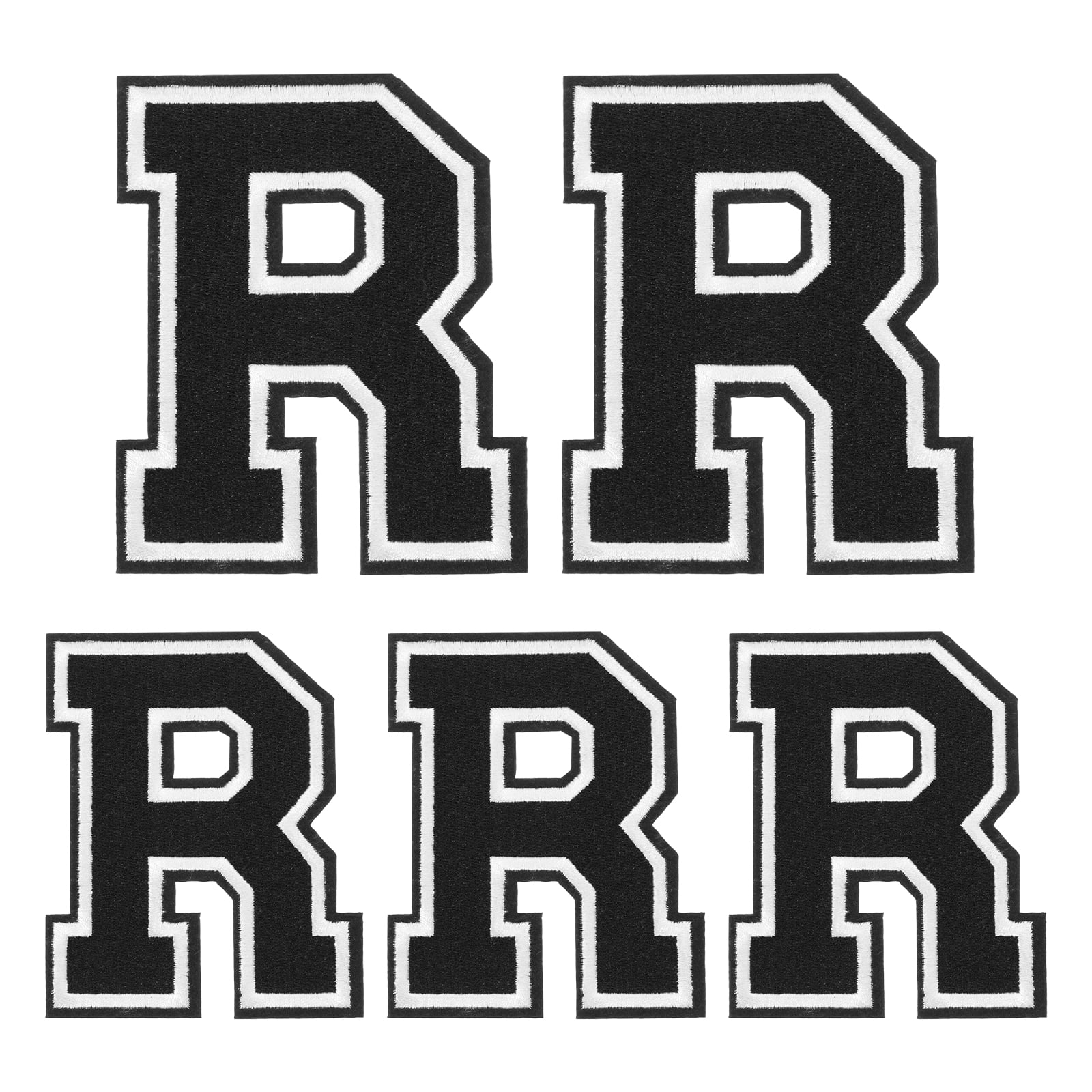 Iron on Letters Patches, 5PCS Alphabet R Iron on Embroidered Patch for ...