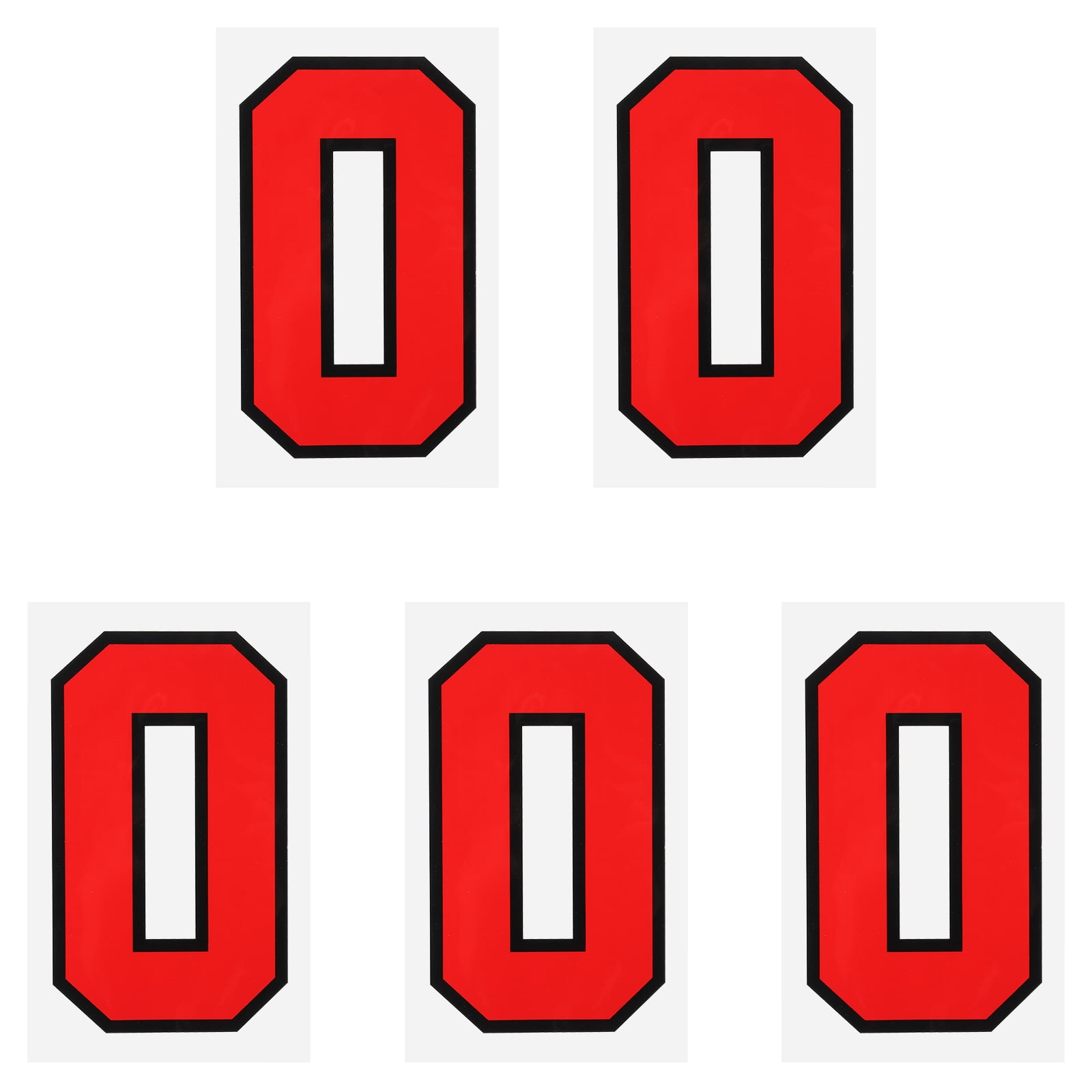 Iron on Number 0 Heat Transfer 8" Dark Red Single Number 5 Pack ...