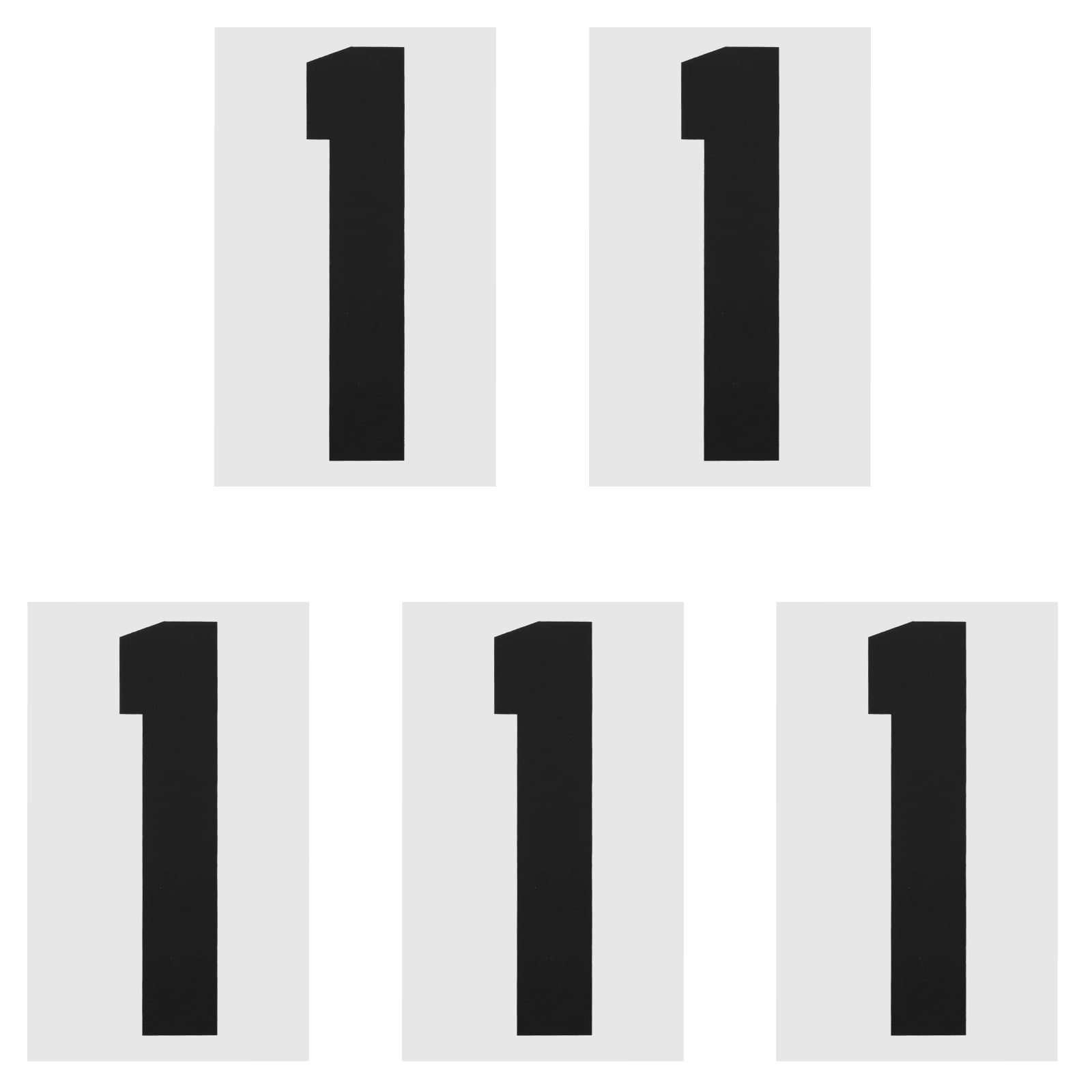Iron on Number 1 Heat Transfer 8" Black Single Number 5 Pack - Walmart.com