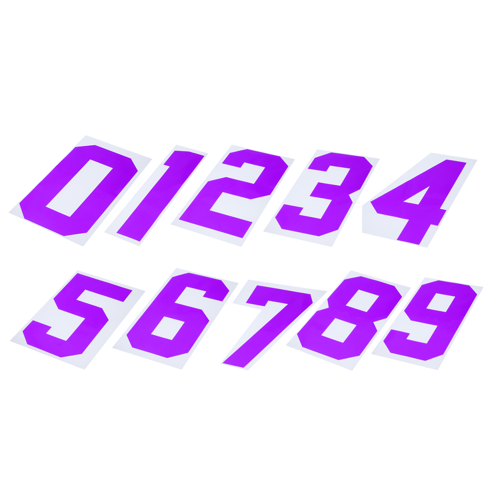 Iron-on Numbers 0 to 9 Heat Transfer 8" Dark Purple for Team Uniform ...