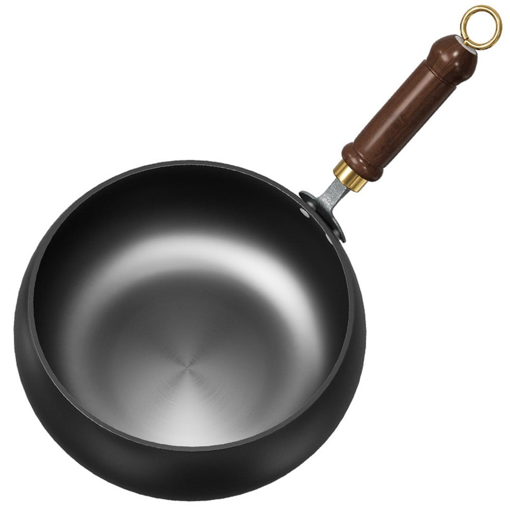 Iron pot big belly pot pure hand forged small frying pan uncoated iron ...