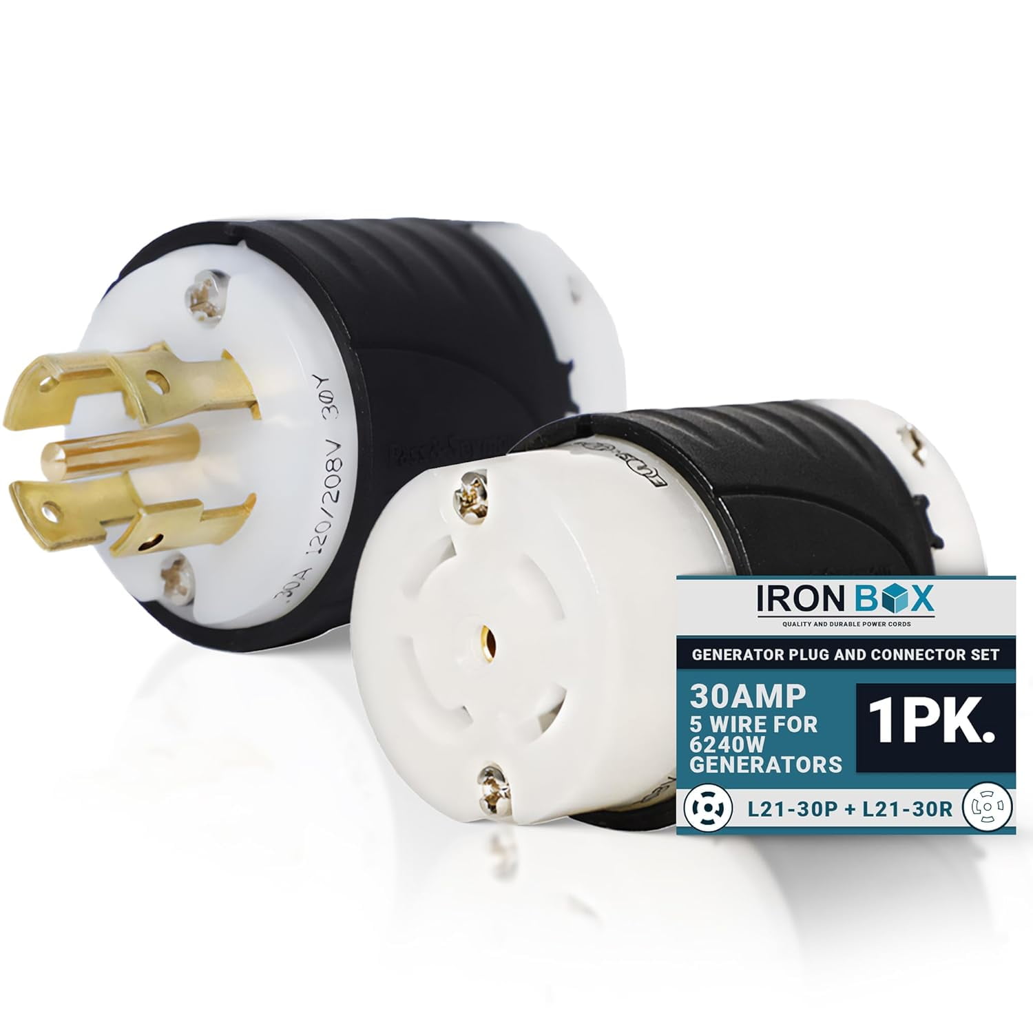 IronBox Electric - L21-30 30A 120/208V 5-Wire Generator Plug ...