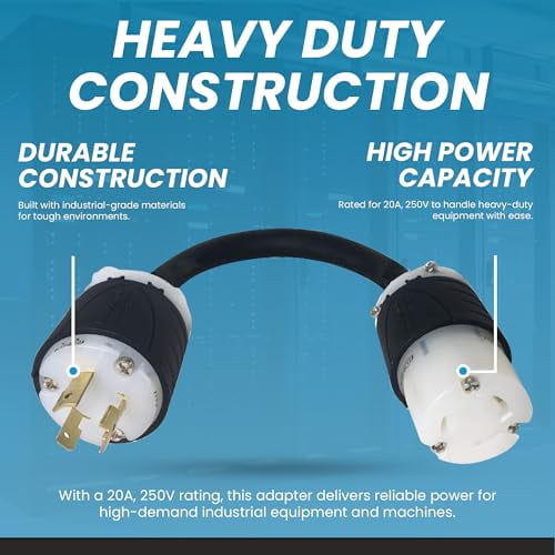 IronBox Electric L6-20P to L6-30R Plug Adapter Power Cord - 20A/250V ...