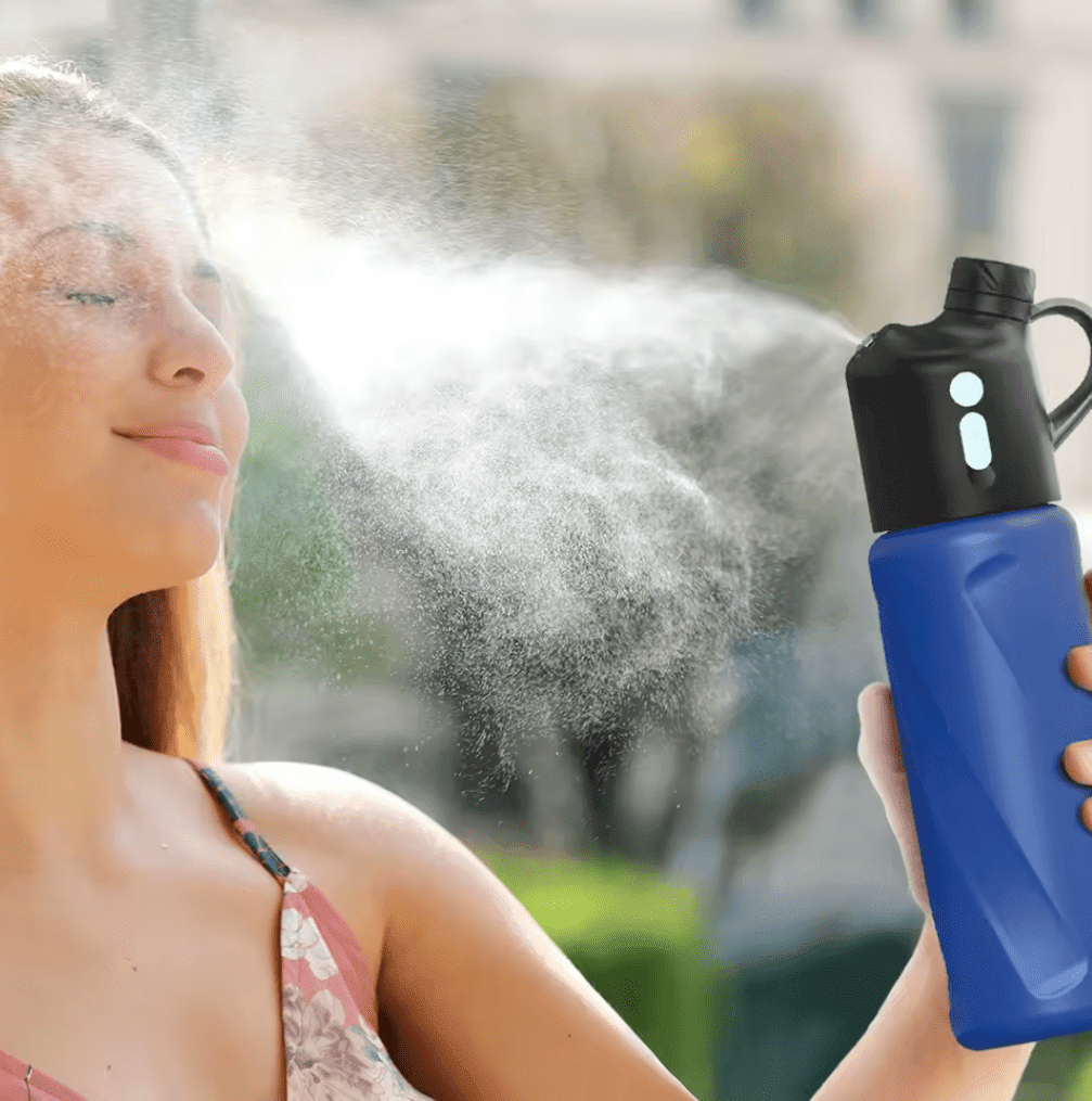 Ironmax Dual Spray Water bottle - 2 in 1: Drink + Cooling Mist ...